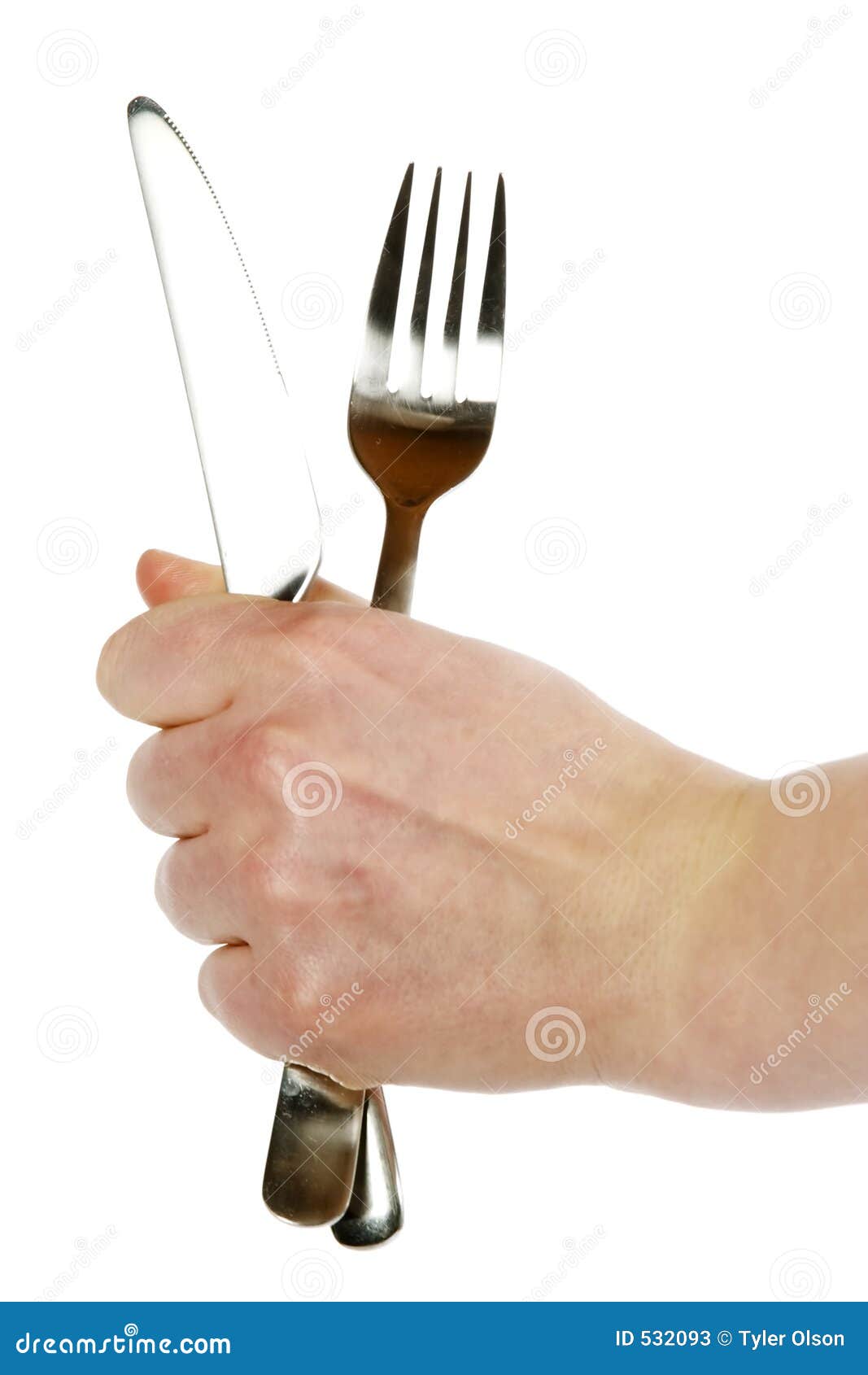 Knife and Fork stock image. Image of flat, silverware, grip - 532093