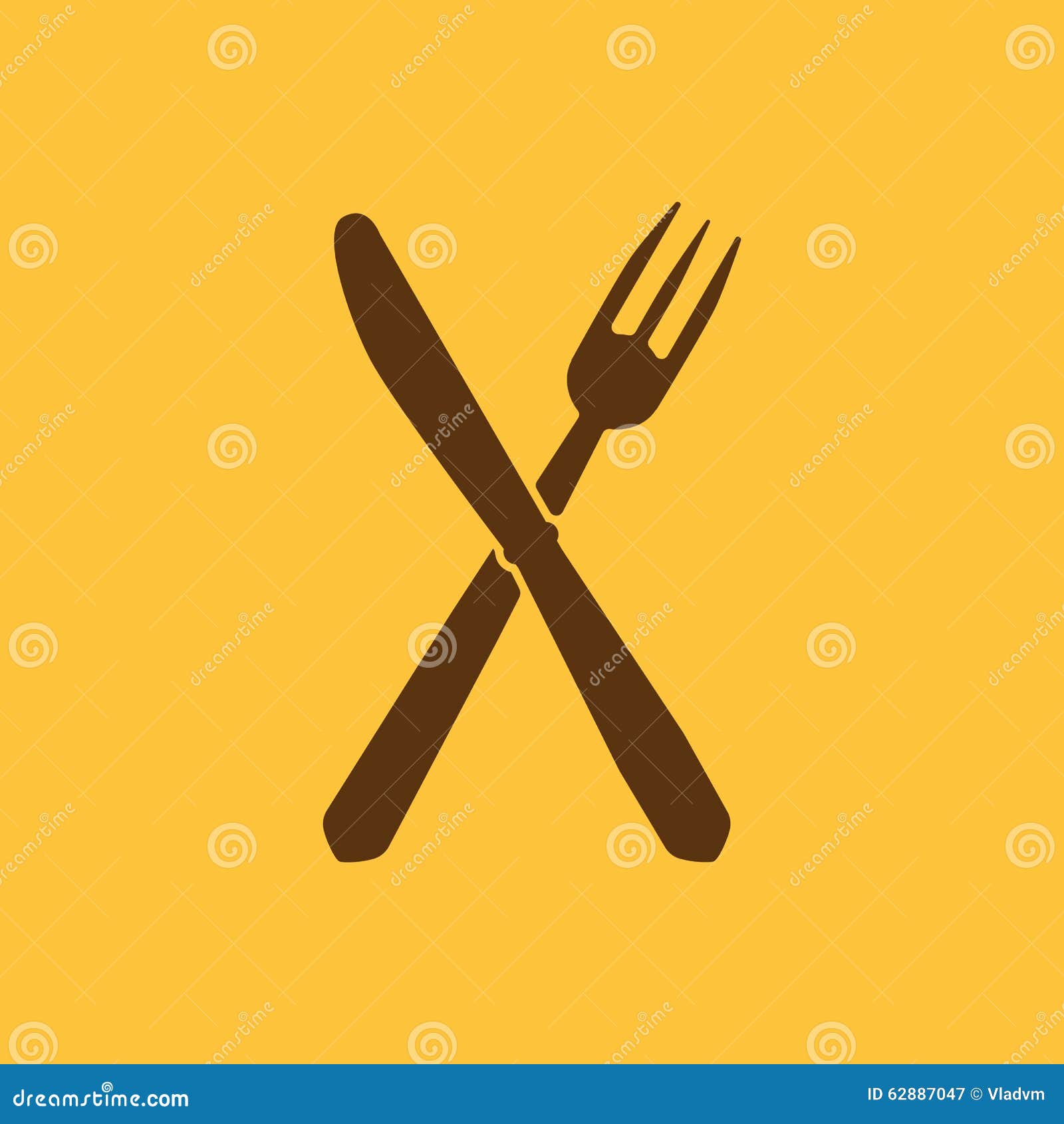 The knife and fork icon stock illustration. Illustration of design ...