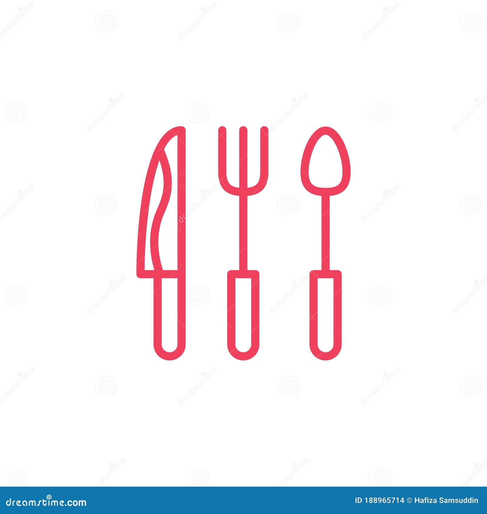 Knife, Fork and Spoon. Vector Illustration Decorative Design Stock ...