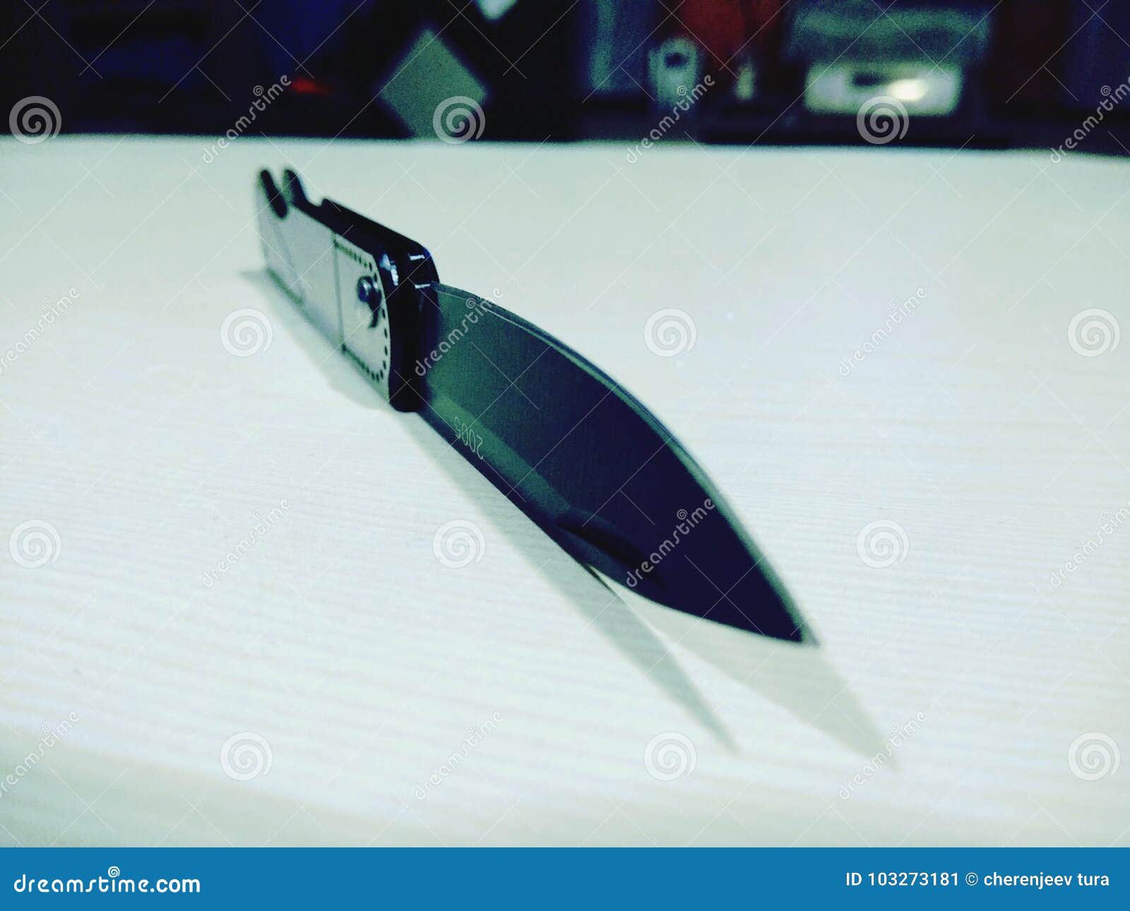 Knife stock image. Image of looking, knife, front, view - 103273181