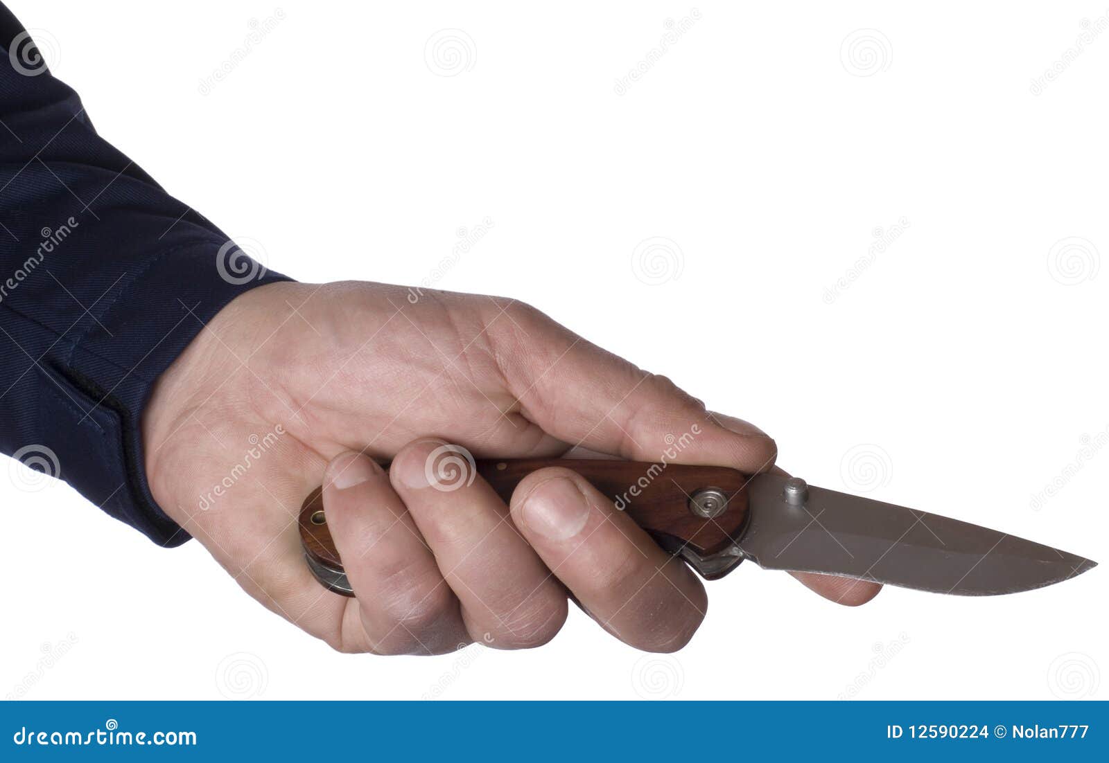 Knife in hand stock photo. Image of carving, shiny, knife - 12590224