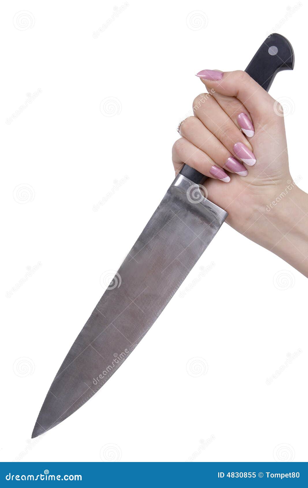 Knife in hand stock image. Image of person, hair, female - 4830855
