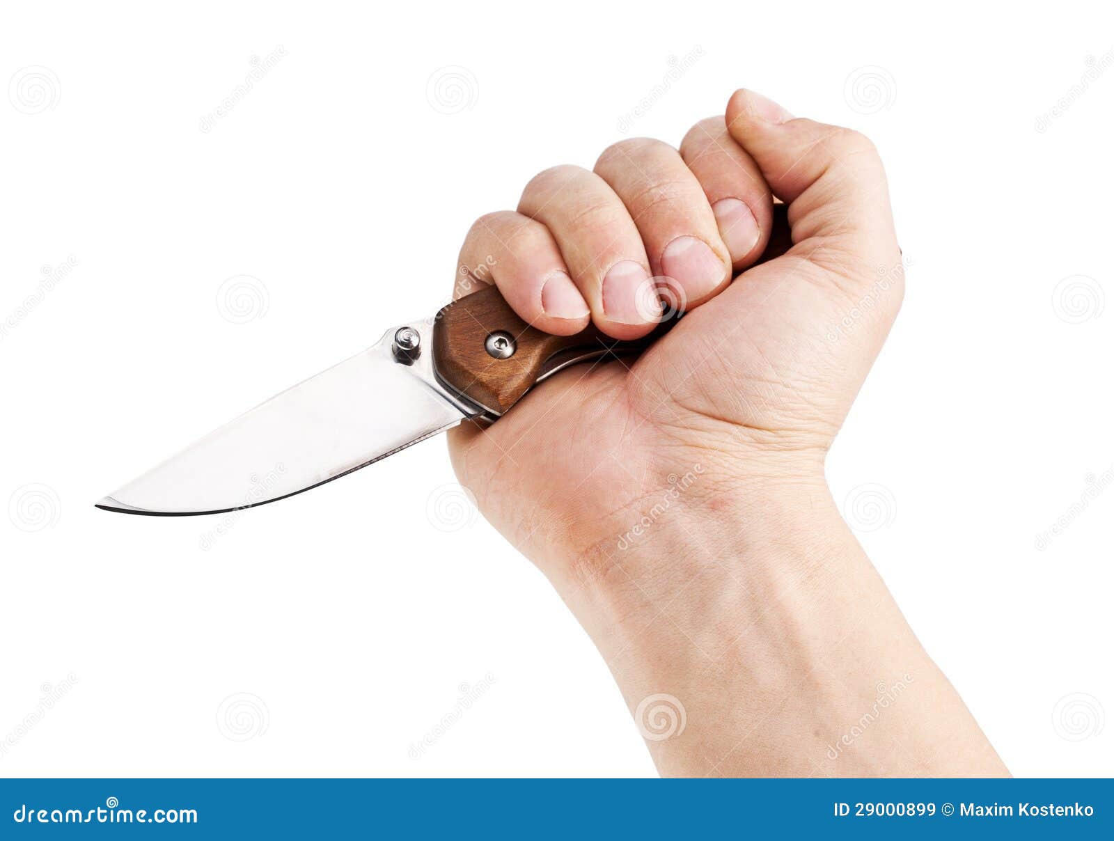 Knife in hand, isolated stock image. Image of isolated - 29000899