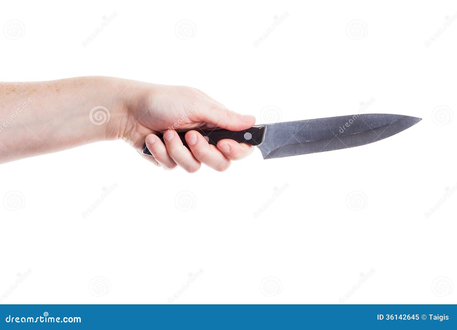 Knife in hand stock image. Image of black, macro, hold - 36142645