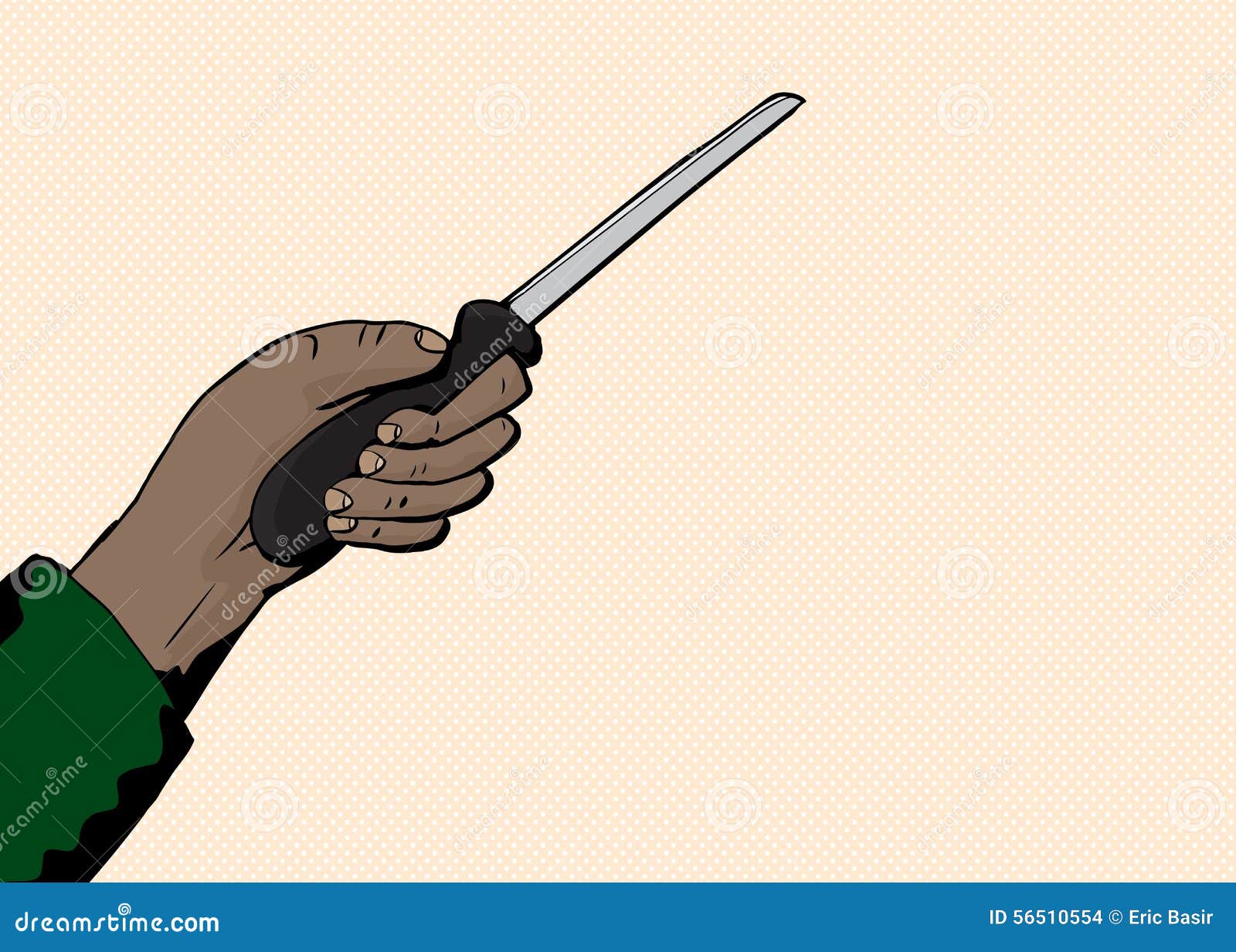Knife in Hand stock illustration. Illustration of unidentifiable - 56510554