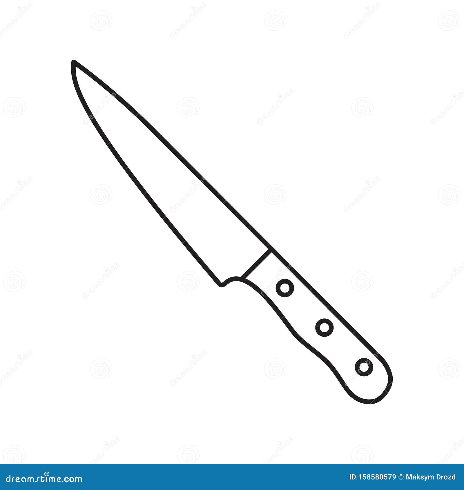 Knife Icon, Black Isolated Vector Line Icon on White Background Stock ... Knife Icon, Black Isolated Vector Line Icon on White Background Stock ...