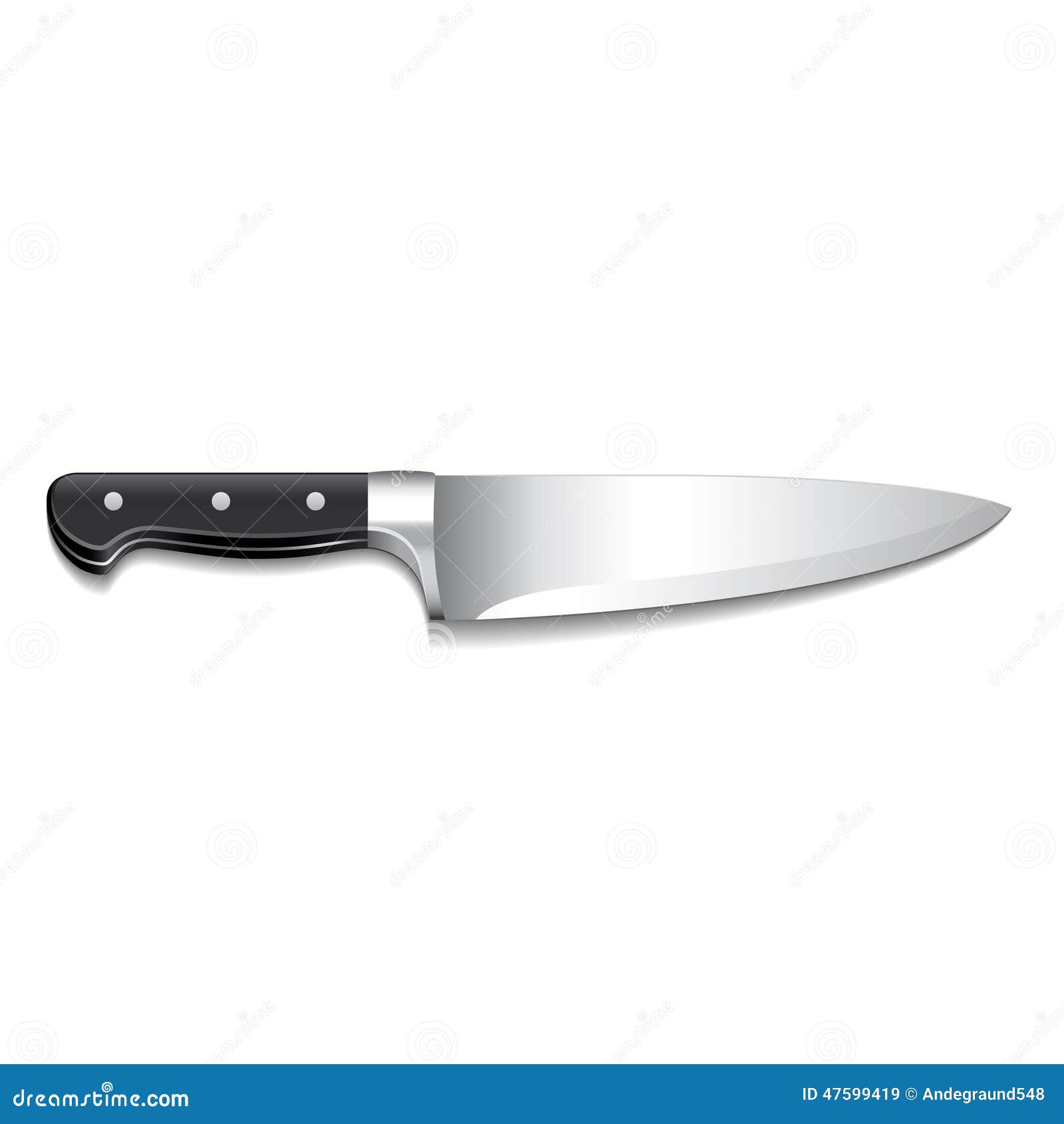 Knife Isolated on White Vector Stock Vector - Illustration of cooking ...