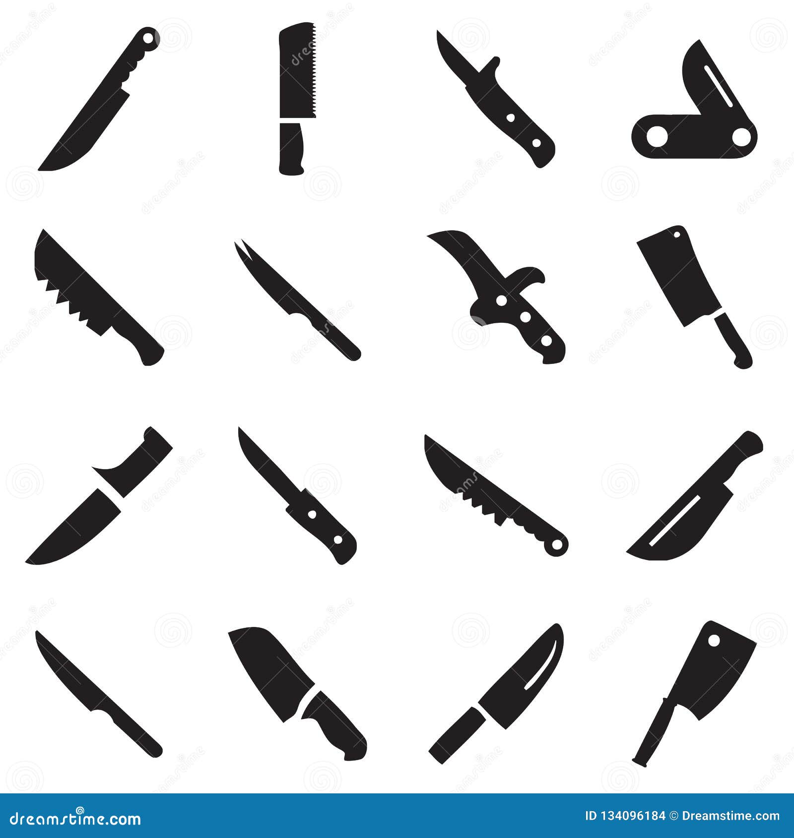 Knife in the kitchen icon stock vector. Illustration of cutting - 134096184