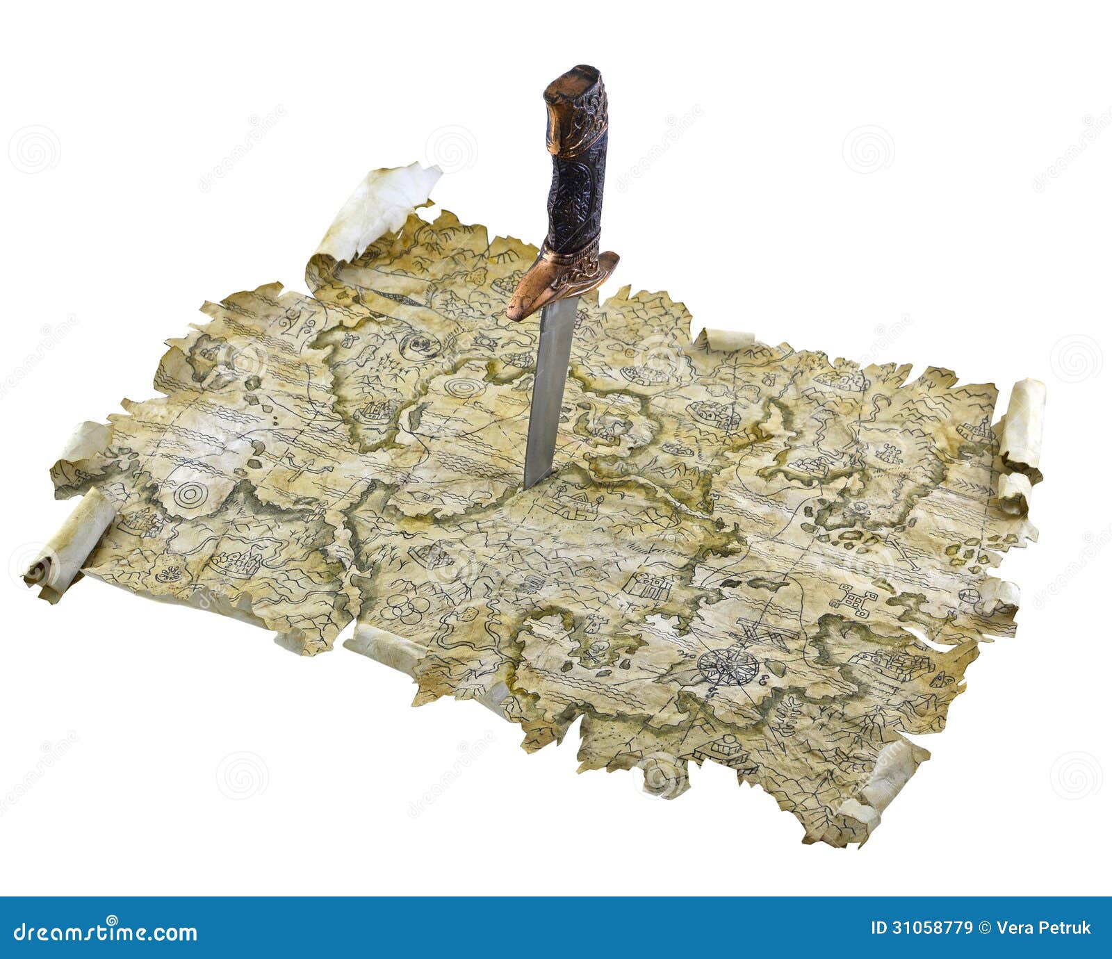 Knife in map stock image. Image of sail, blade, island - 31058779