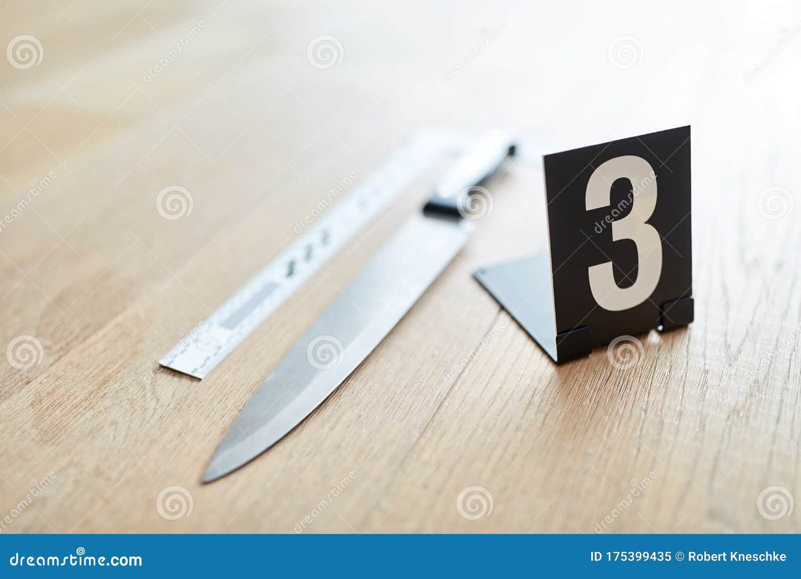 Knife with Marking As Evidence Stock Image - Image of fingerprint ...