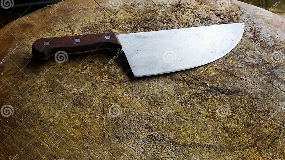 Knife Meat Cutting Tools for Cooking Meat Stock Photo - Image of chef ...