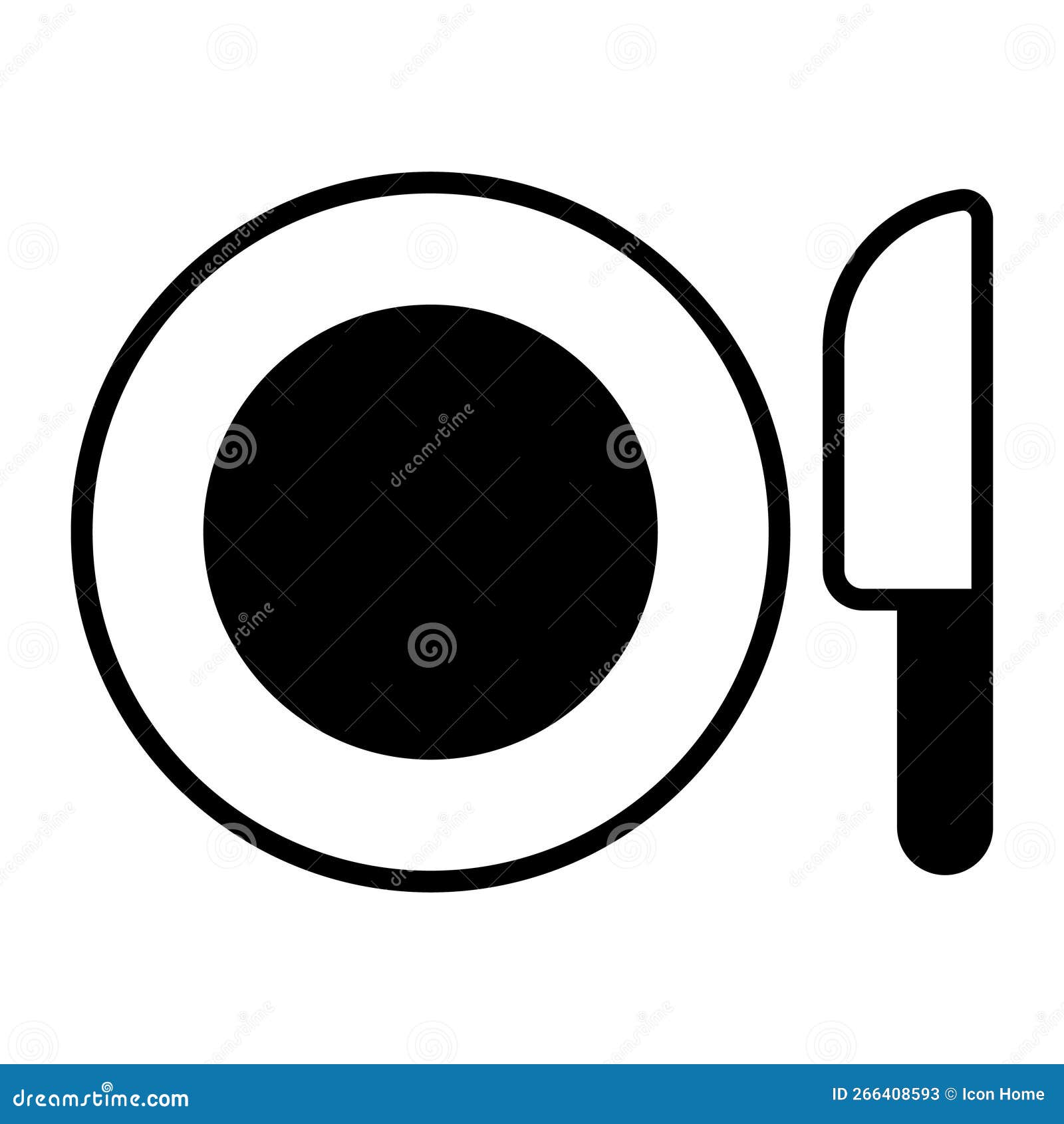Knife and Plate Vector, Well Design Icon of Dining Stock Vector ...