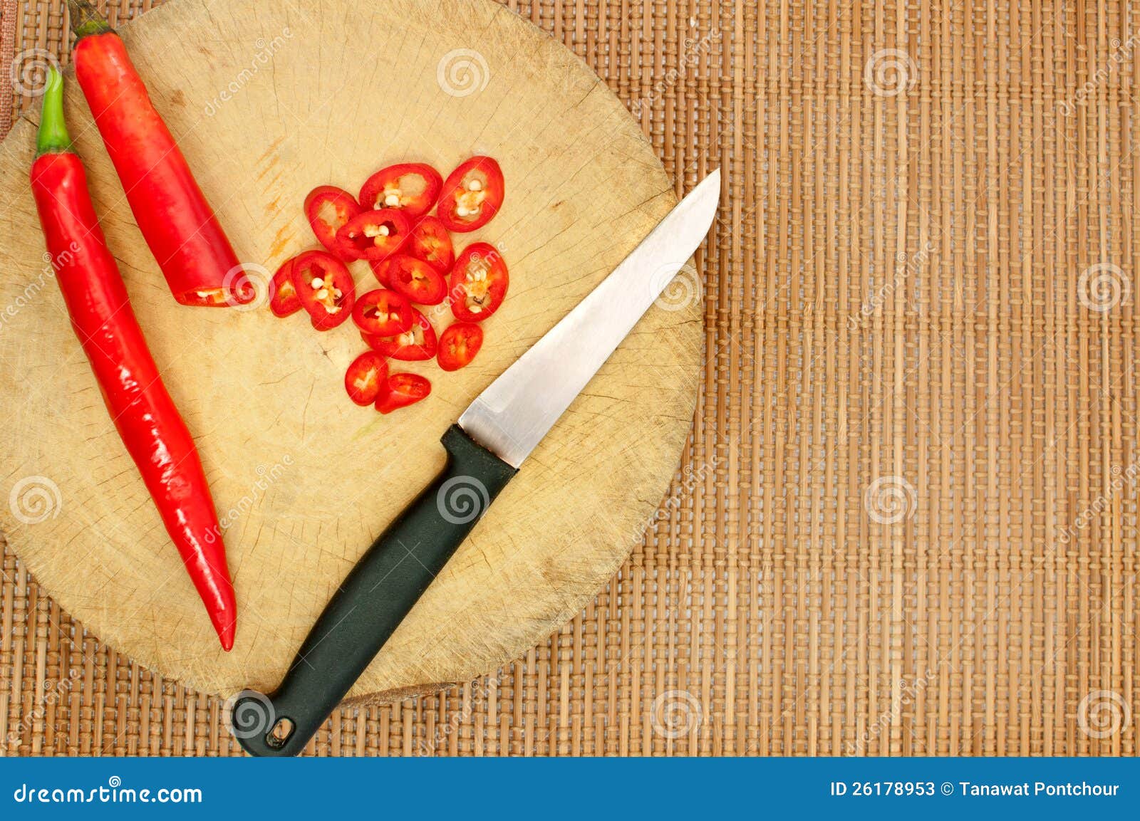 Knife and red chilli stock image. Image of chop, healthy - 26178953