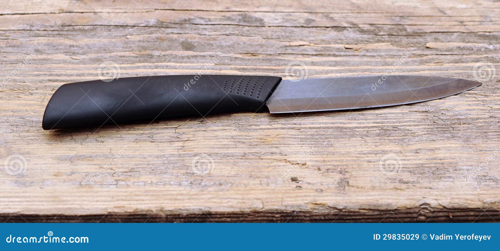Knife stock image. Image of wood, counter, black, worn - 29835029