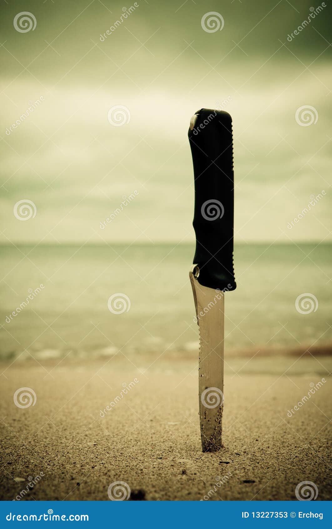 Knife in sand stock image. Image of emergency, outdoor - 13227353