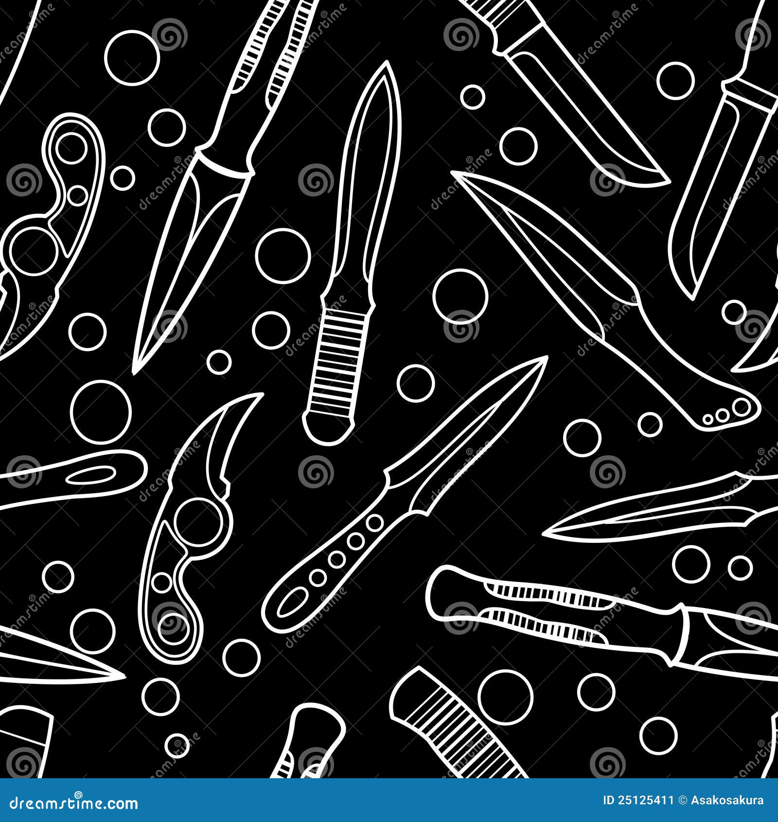 Knife seamless background stock vector. Illustration of fight - 25125411