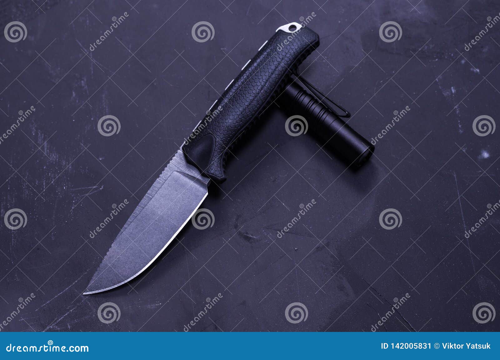 A Knife with a Sharp Cutting Edge. the Sharp Blade of the Knife Stock ...