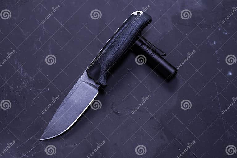 A Knife with a Sharp Cutting Edge. the Sharp Blade of the Knife Stock ...