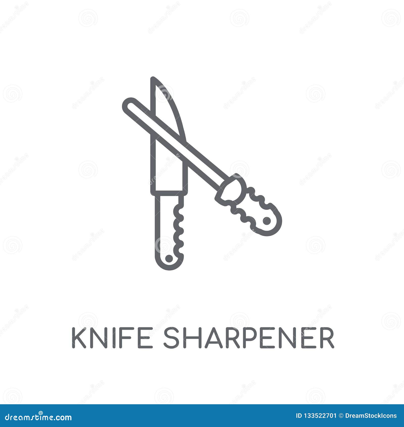 Knife Sharpener Linear Icon. Modern Outline Knife Sharpener Logo Stock ...