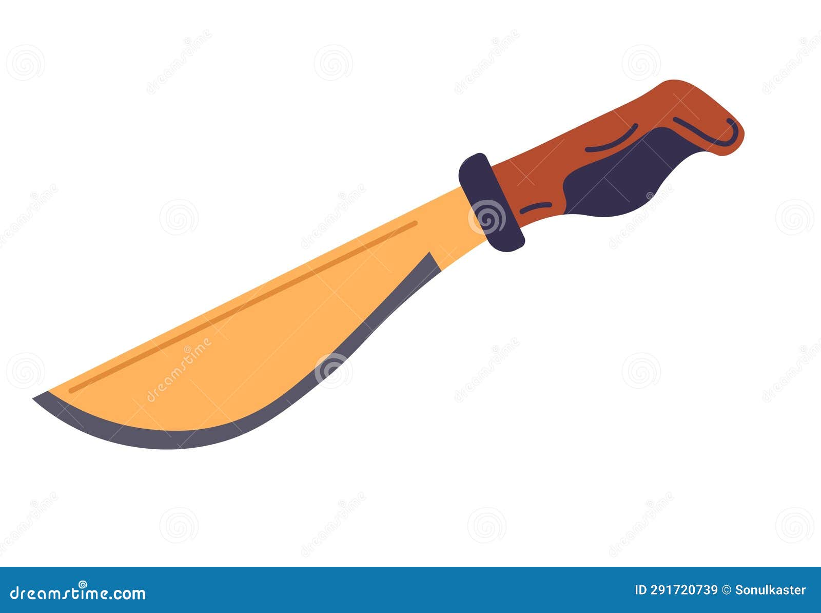 Knife with Small Handle and Sharp Blade Vector Stock Vector ...