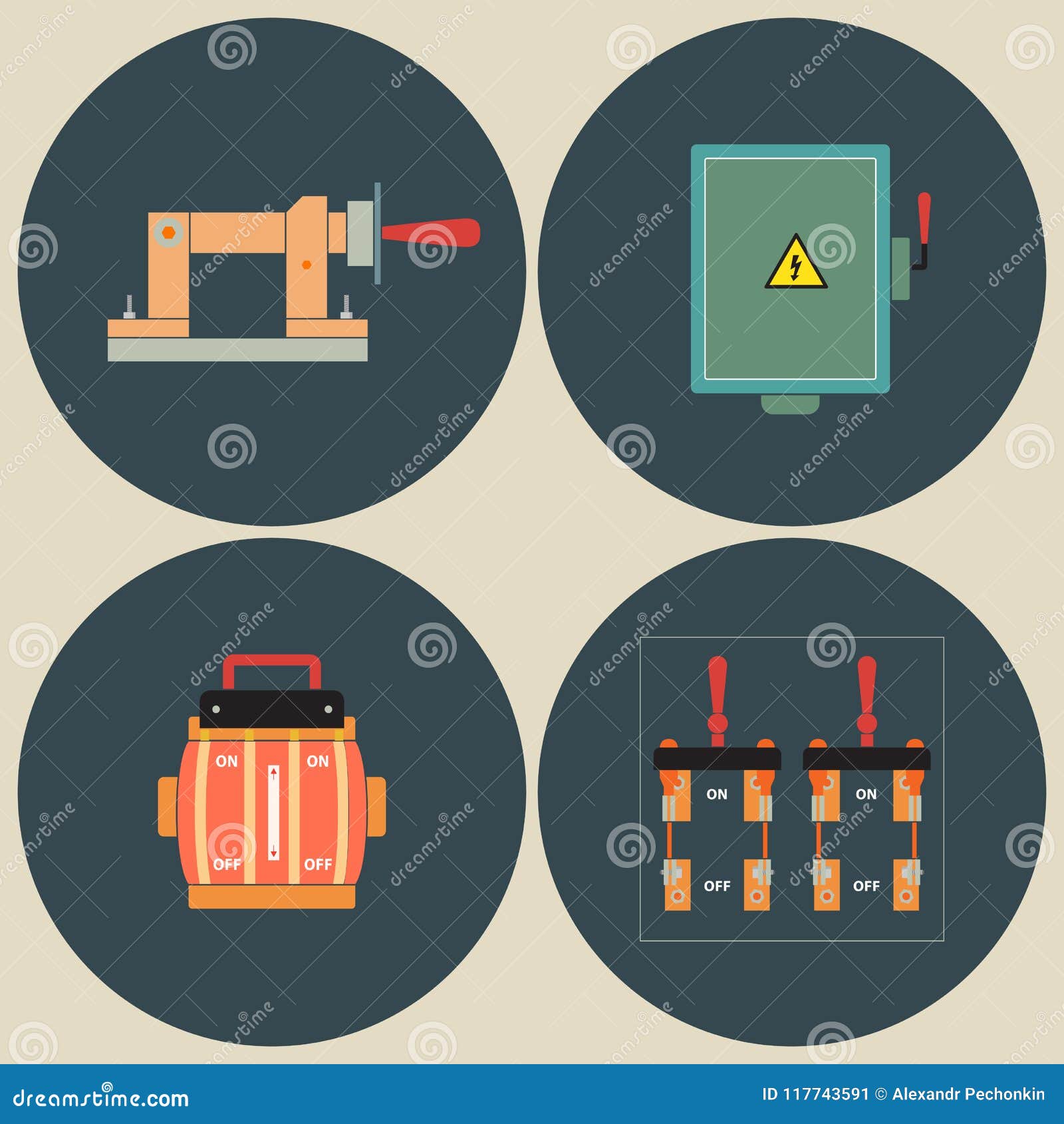 Knife Switch Electrical stock vector. Illustration of handle - 117743591
