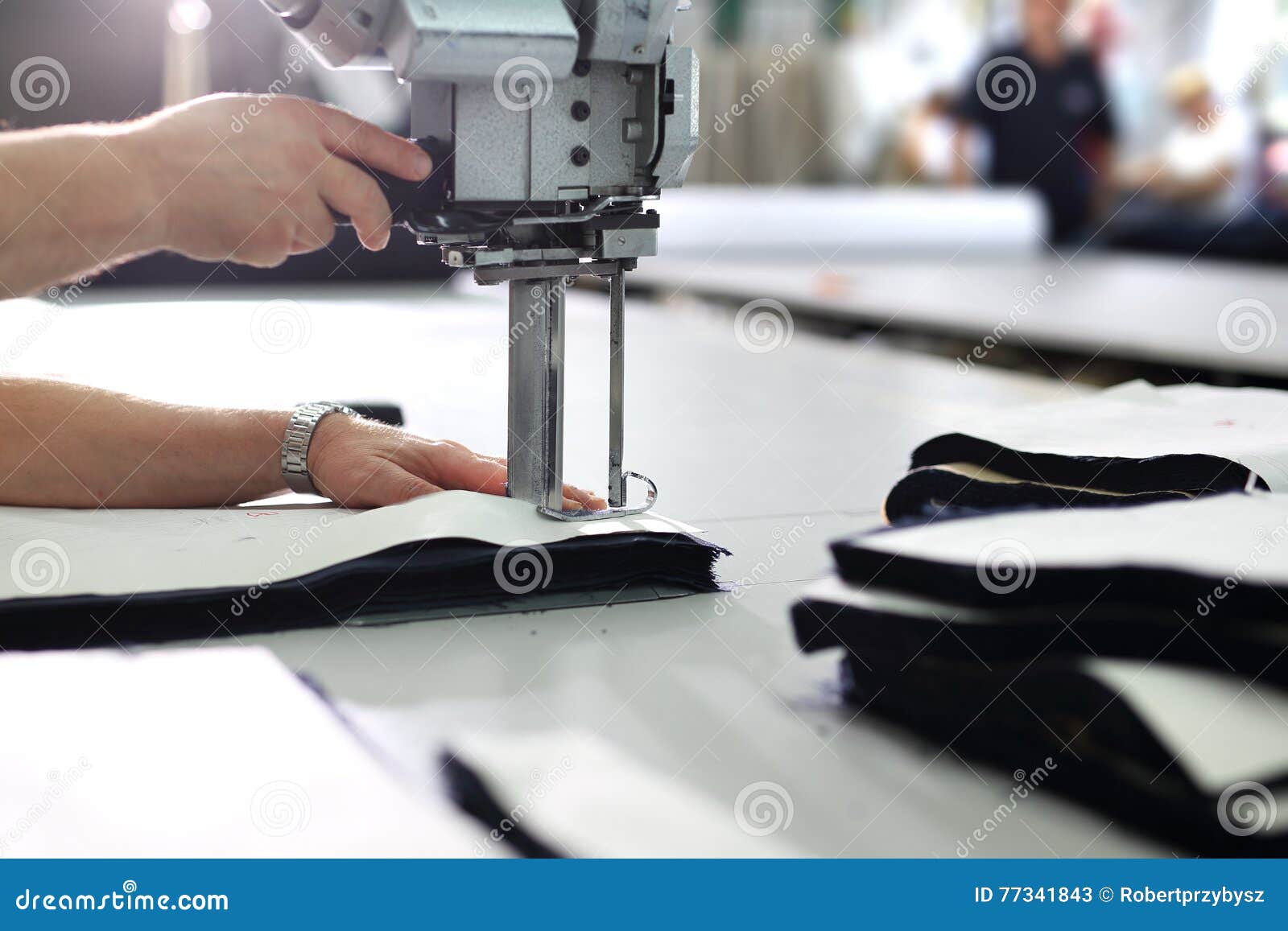 Knife Table Punching Fabric Stock Photos - Free & Royalty-Free Stock ...