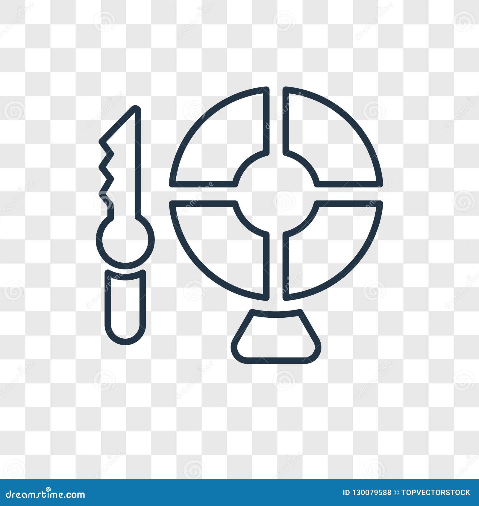 Knife Throwing Concept Vector Linear Icon Isolated On Transparent Background, Knife Throwing ...