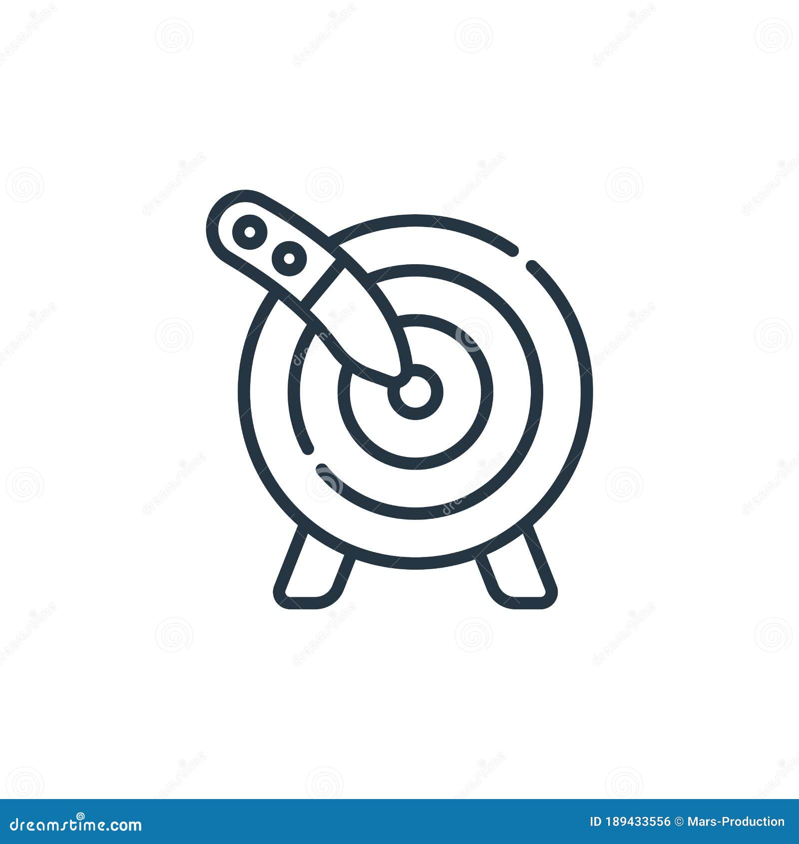 Knife Throwing Concept Vector Linear Icon Isolated On Transparent ...