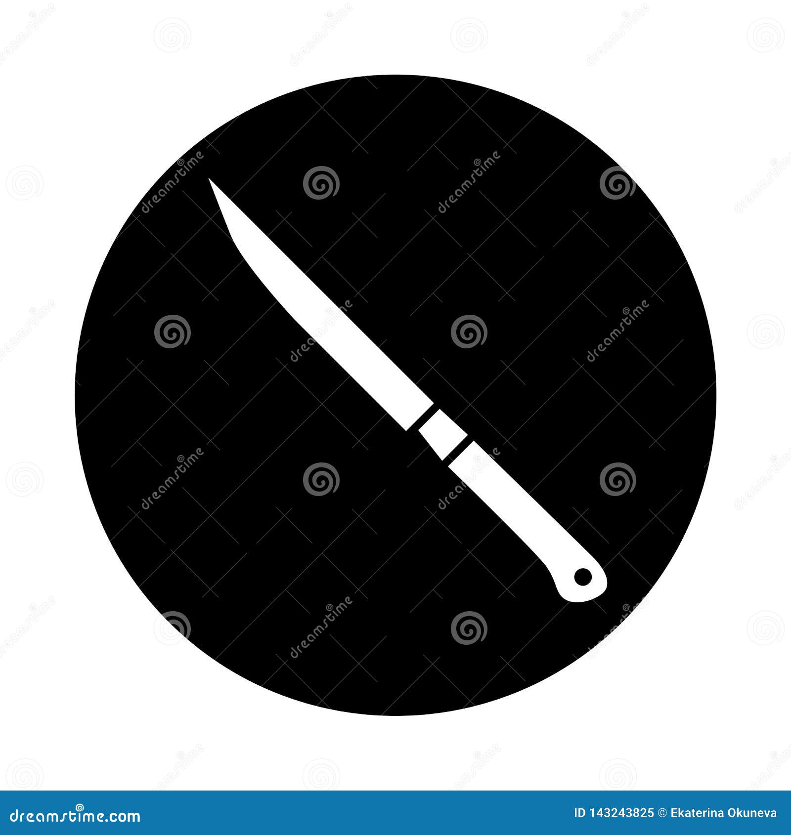 Knife Vector Round Icon. Vector Logo Design. Stock Vector ...