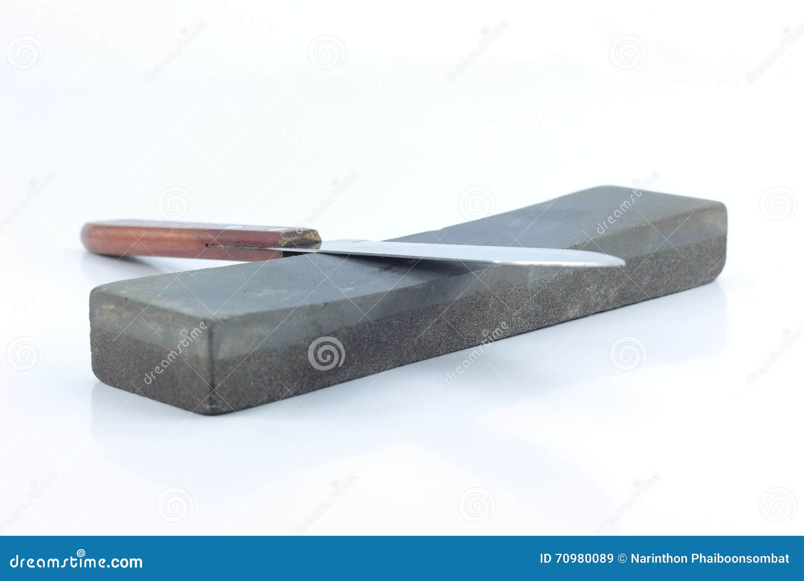 Knife and Whetstone Isolated Stock Image - Image of handle, equipment ...