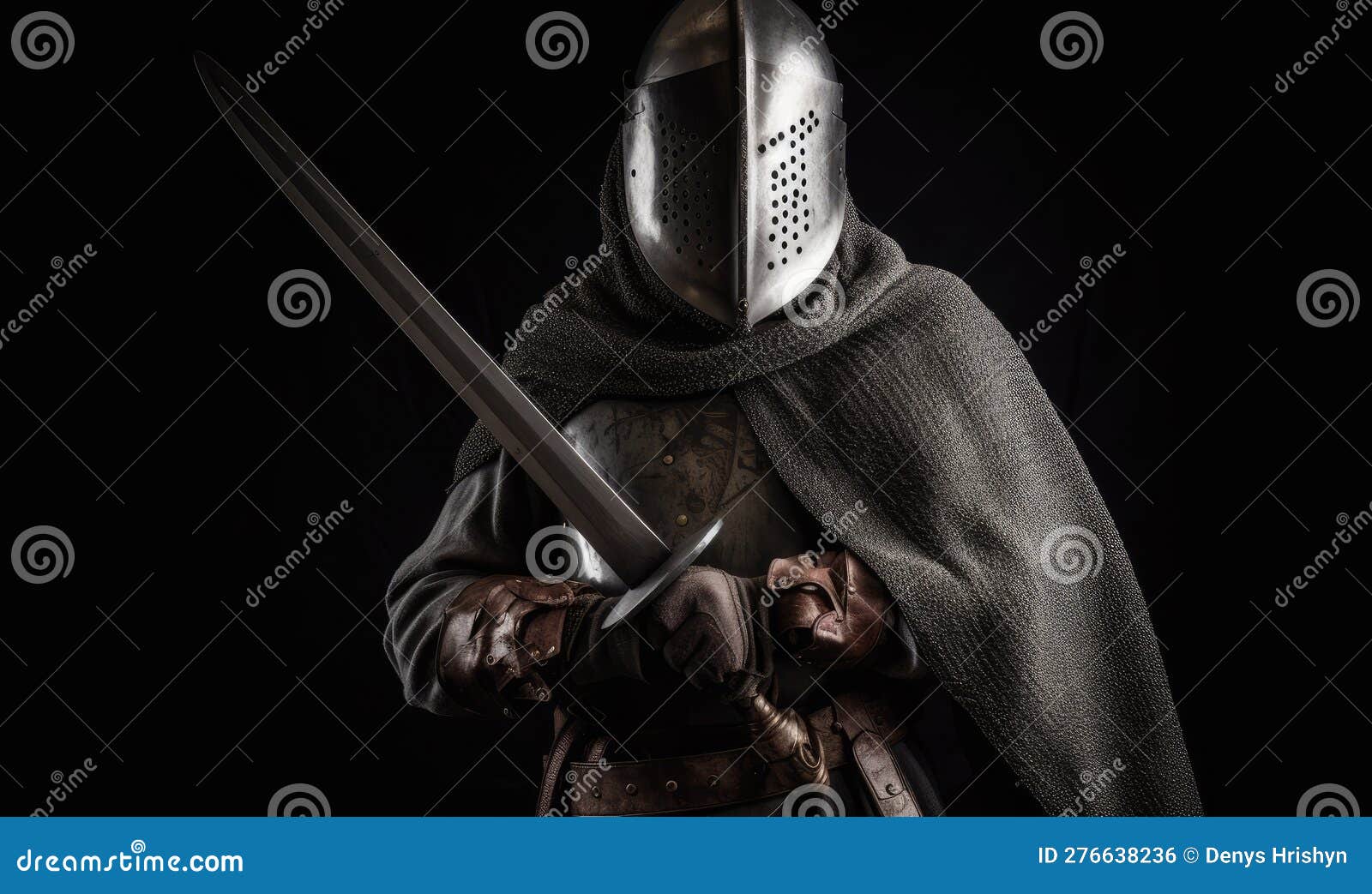 The Knight Adjusted His Armor before the Battle Creating Using ...