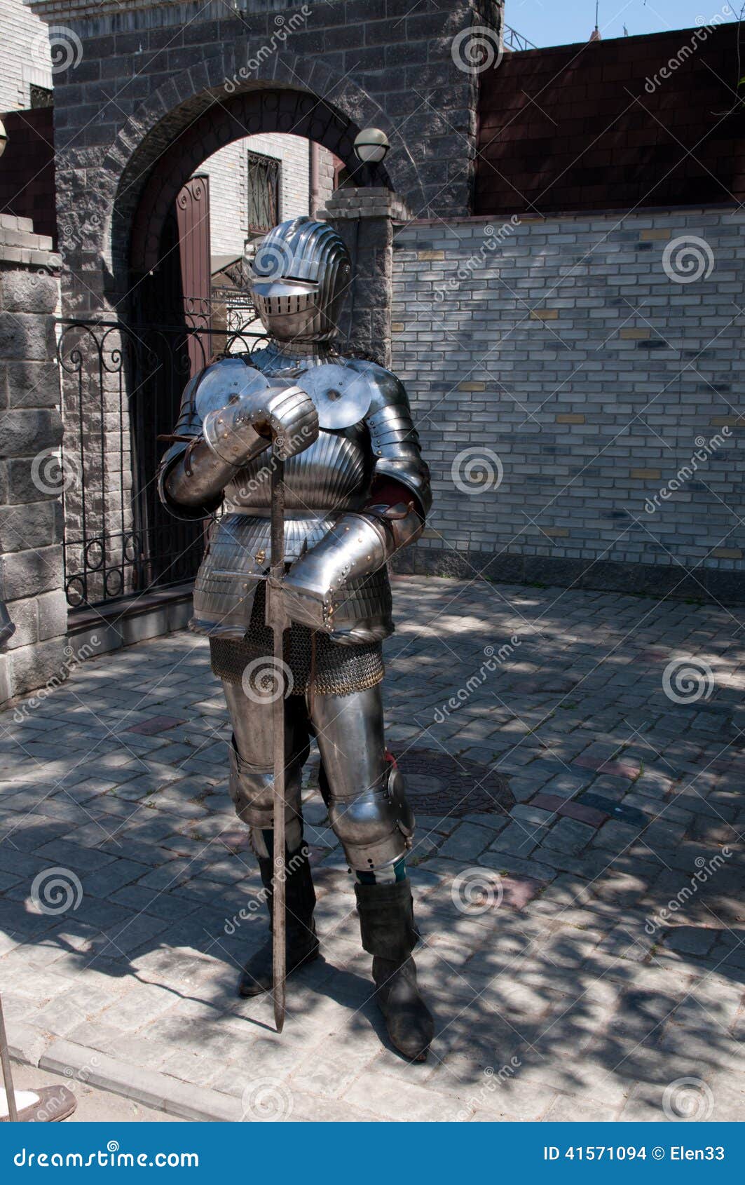 Knight stock photo. Image of crusade, defense, metallic - 41571094