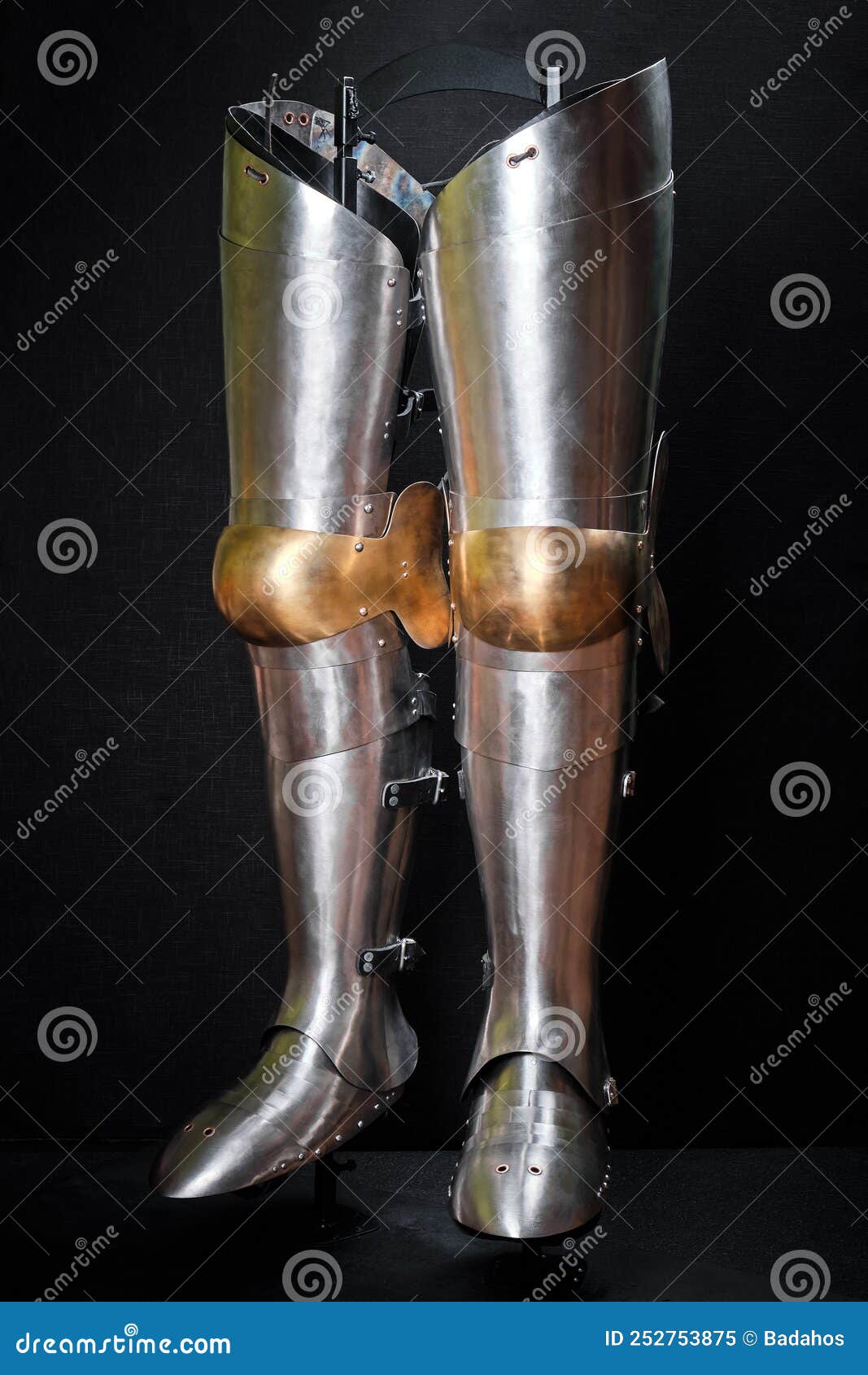 Knight armor on black stock image. Image of knight, forged - 252753875