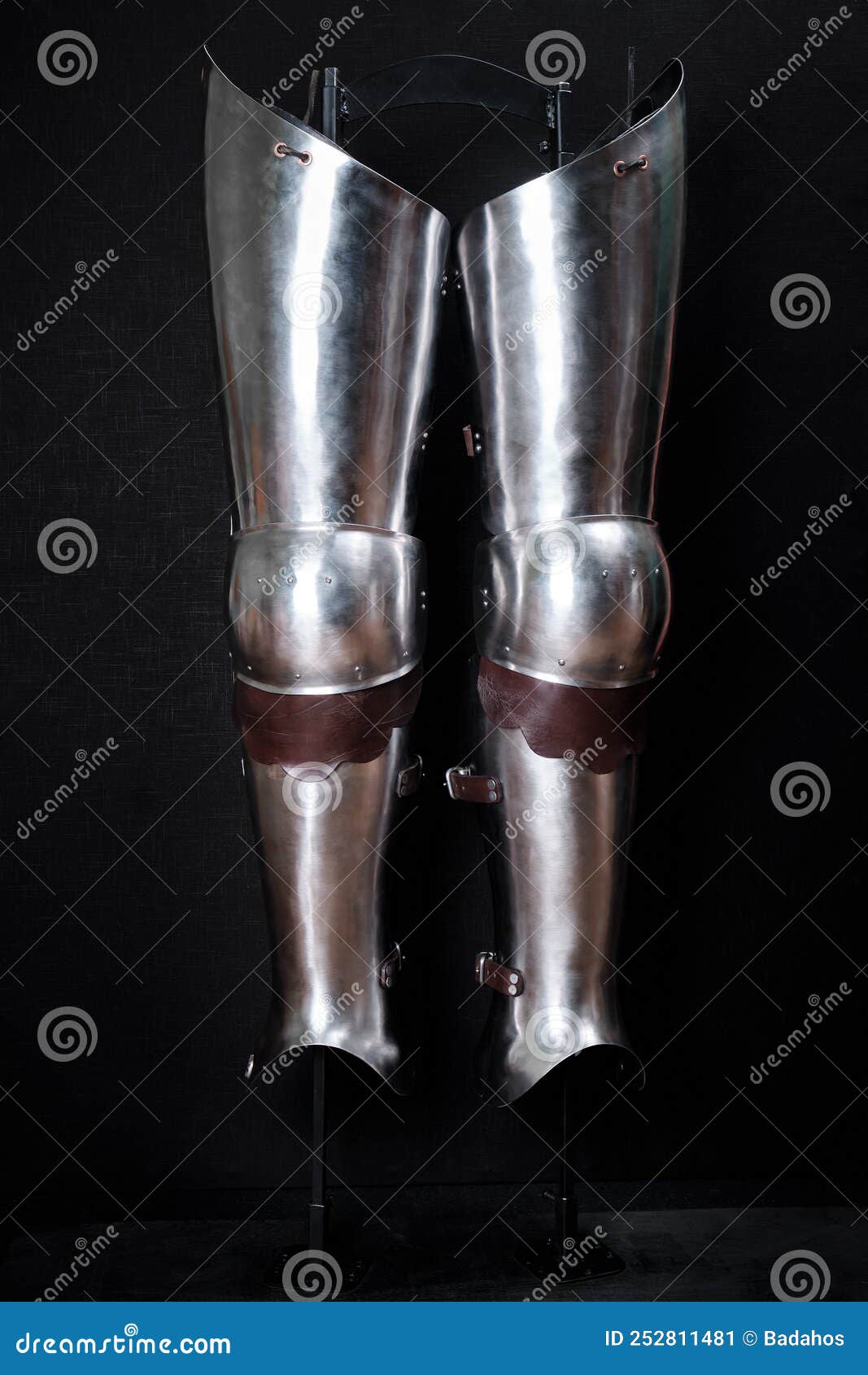 Knight armor on black stock image. Image of footwear - 252811481