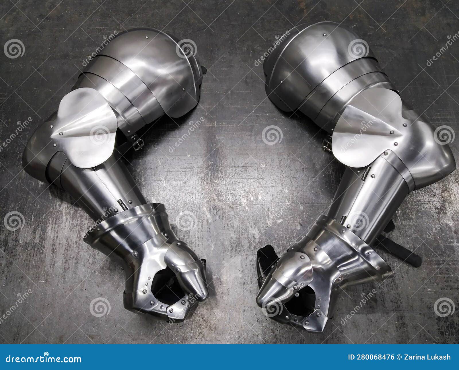 Knight Armor, Iron Hands, Metalworking at the Forge Stock Photo - Image ...