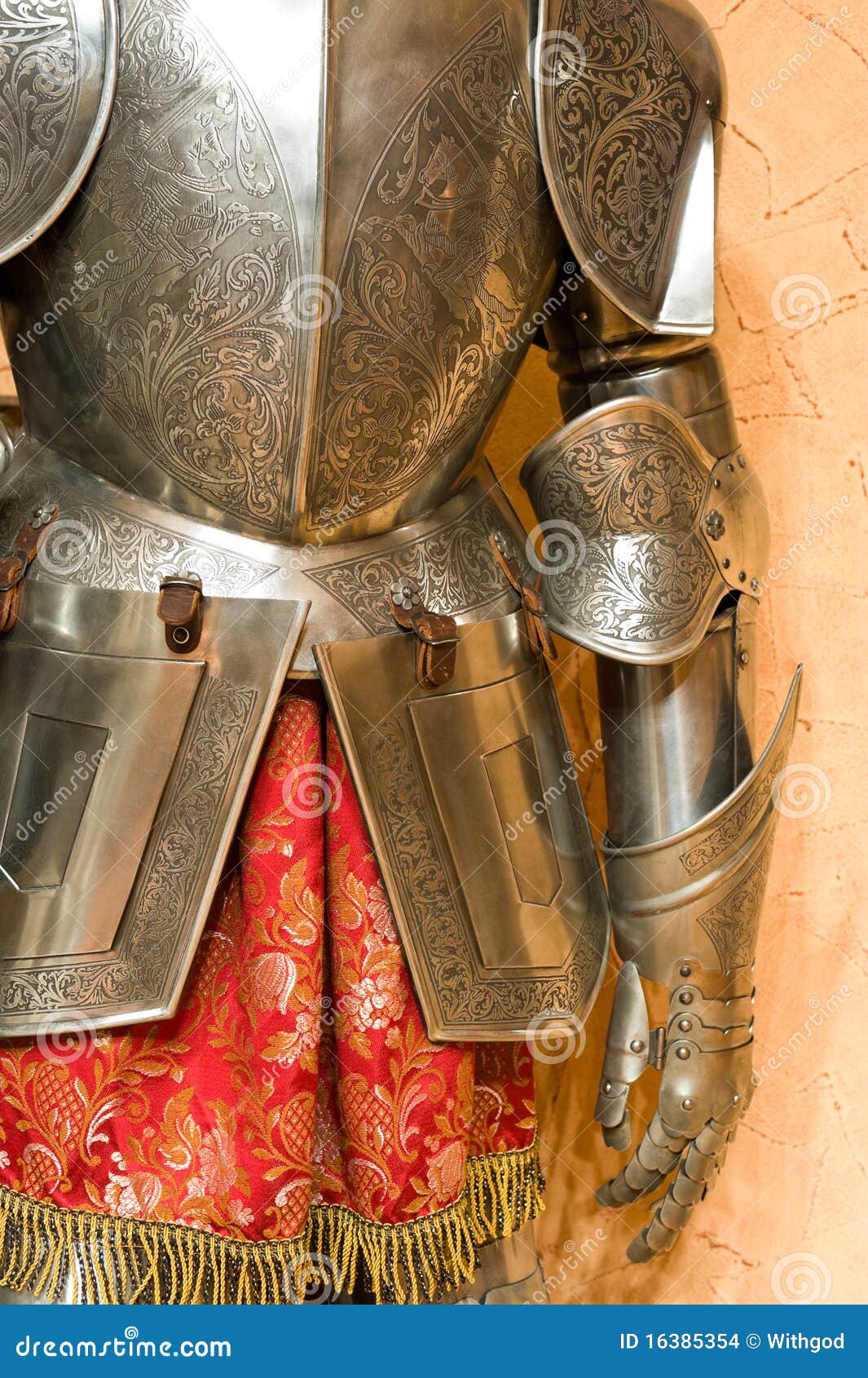 Knight In Armour After Battle On Forest Background Stock Image ...