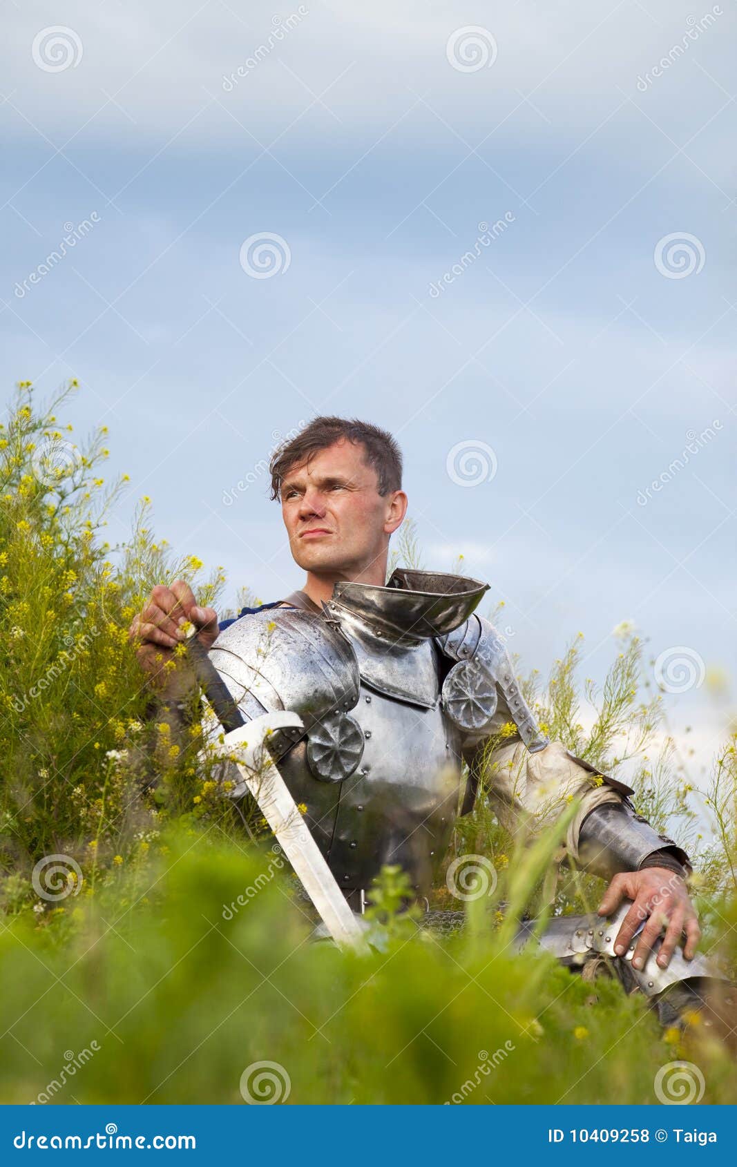 Knight, after the battle stock photo. Image of fighting - 10409258