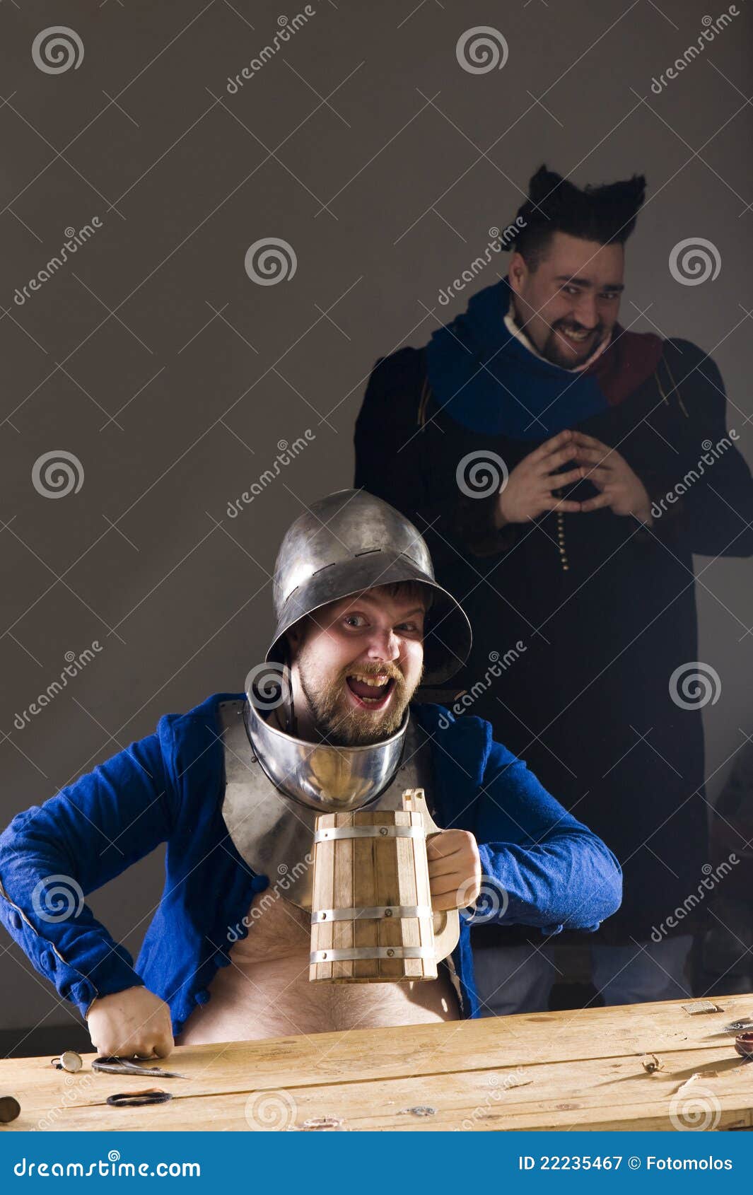 Knight with beer stock image. Image of military, party - 22235467