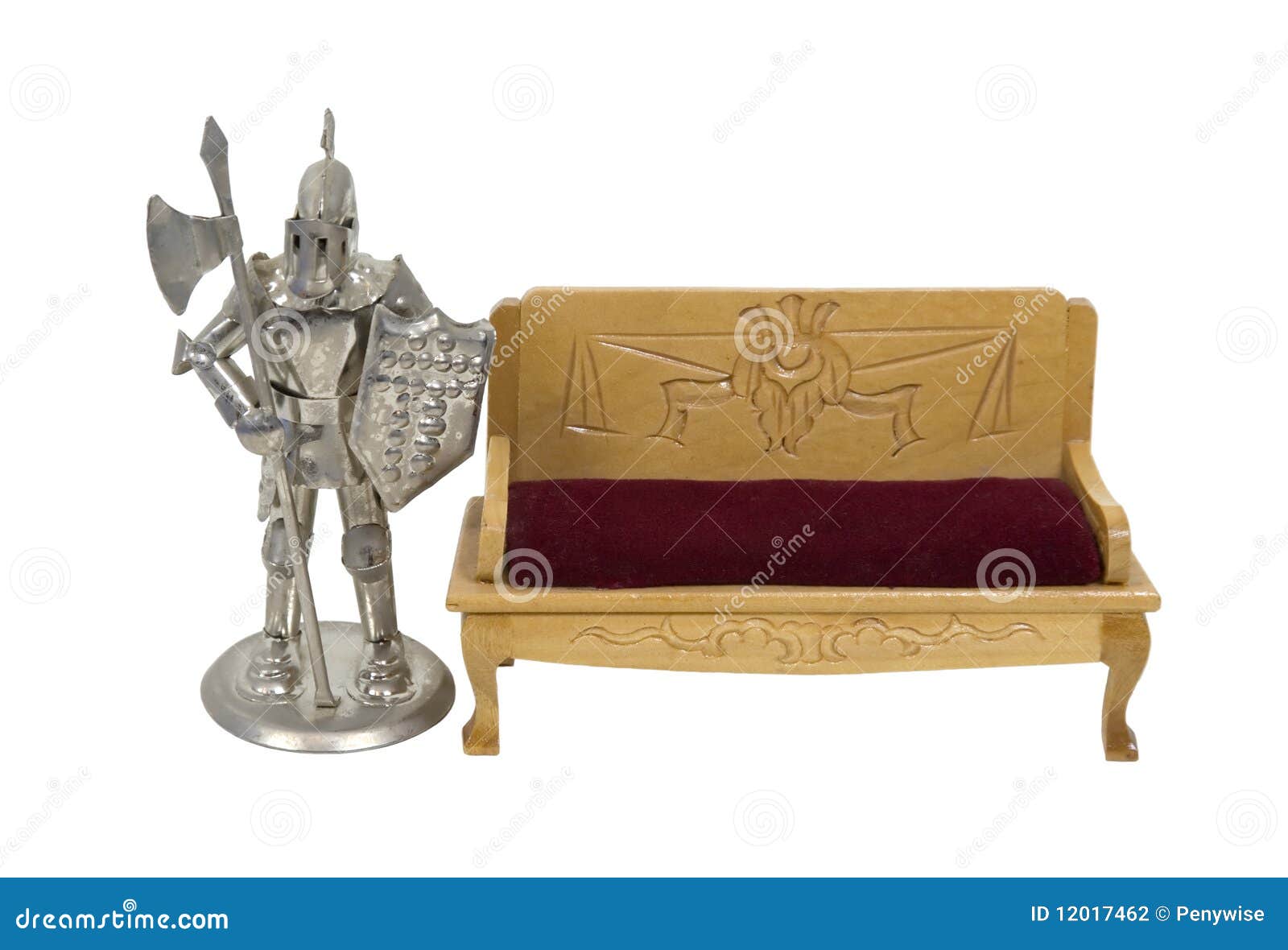 Knight and bench stock photo. Image of chestpiece, abused - 12017462