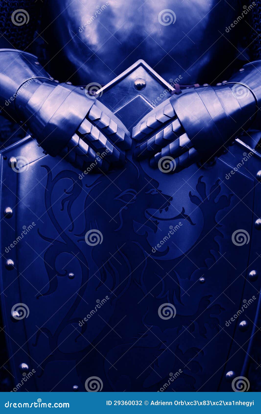 Knight - with blue color stock photo. Image of blue, gloves - 29360032