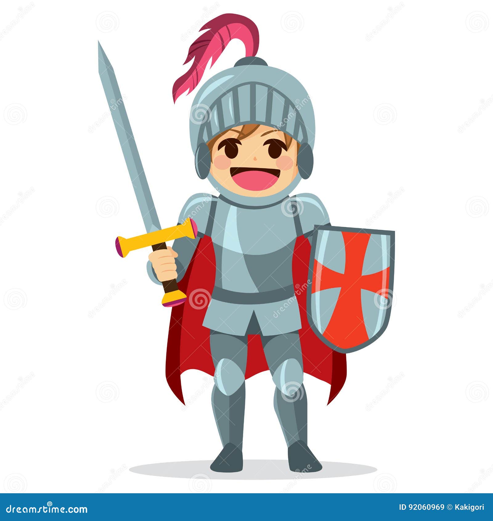 Knight Boy stock vector. Illustration of knight, brave - 92060969