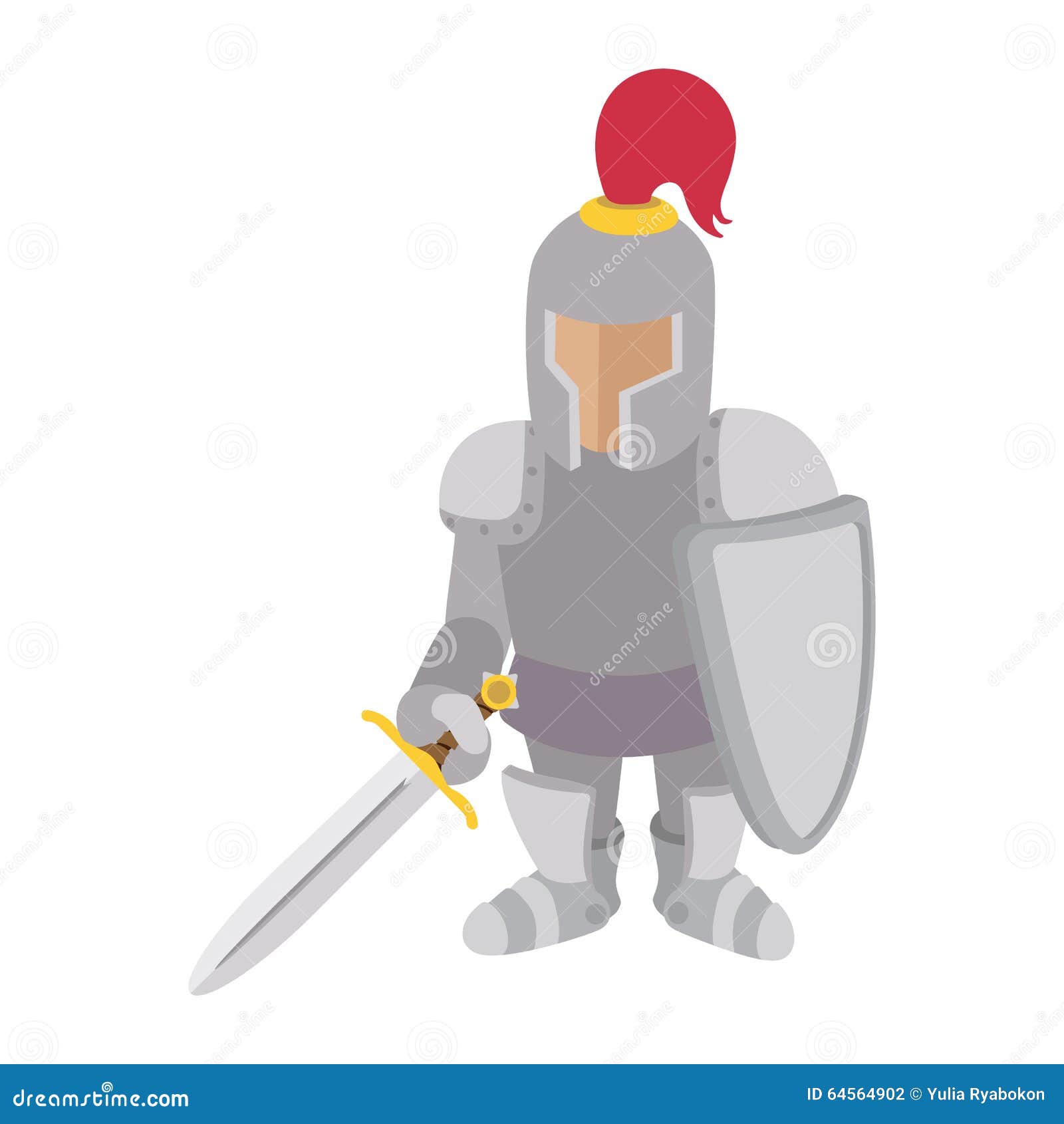 Knight Cartoon Character Vector Illustration | CartoonDealer.com #84690402