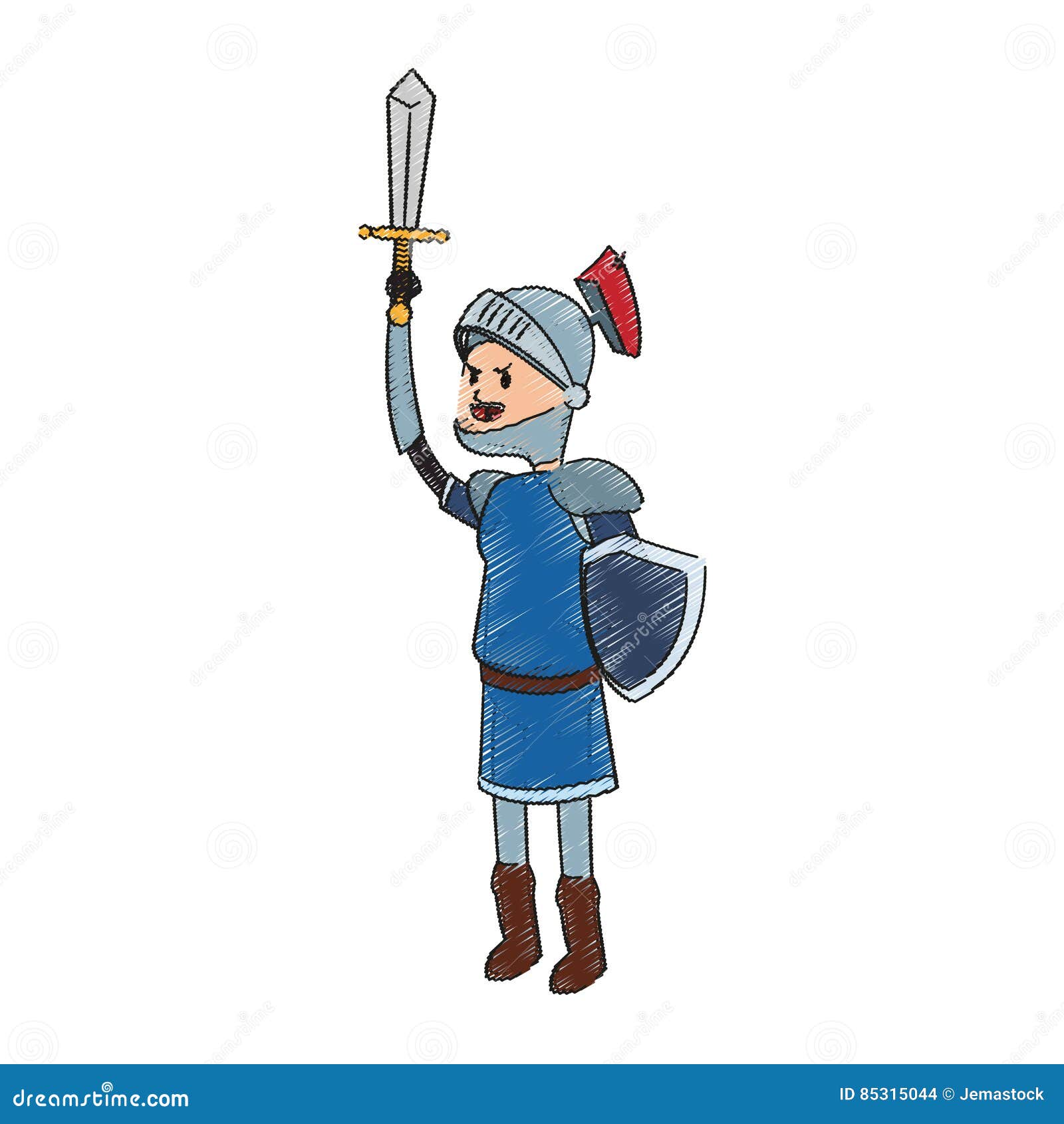 Knight cartoon icon stock vector. Illustration of battle - 85315044