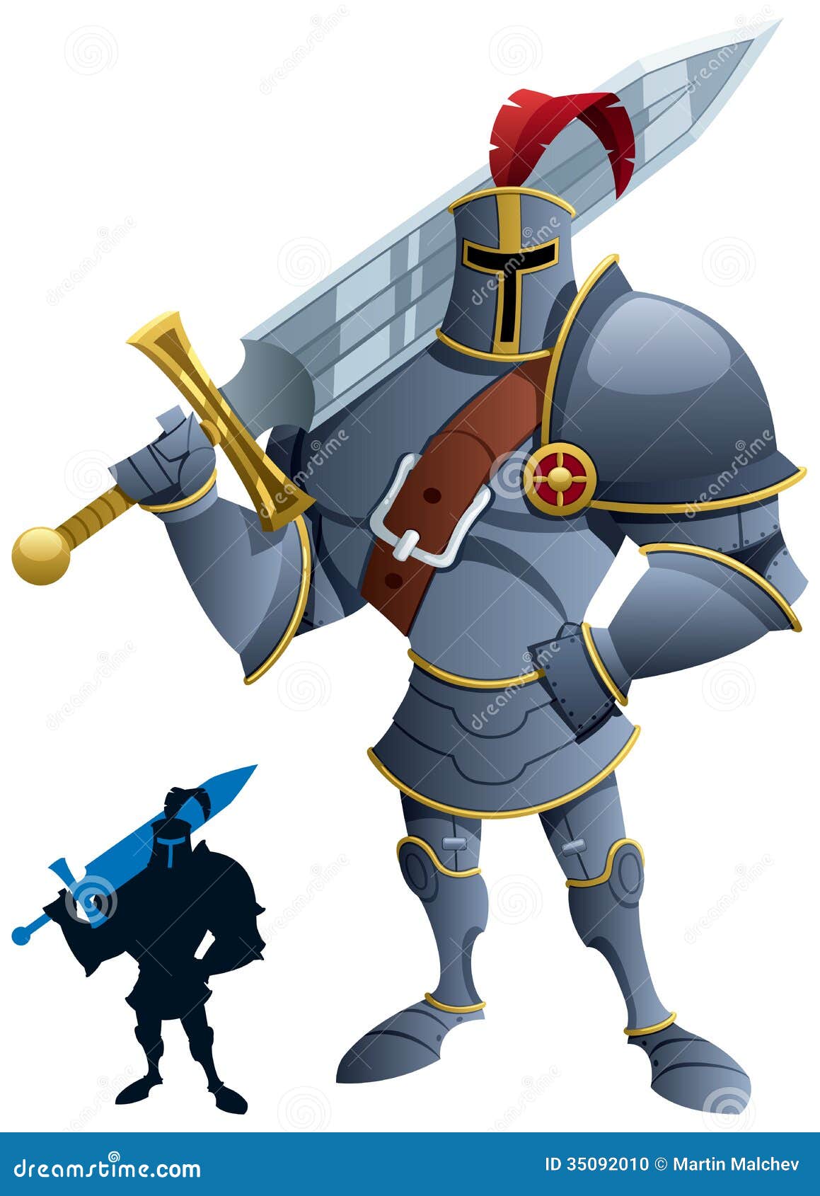 Knight stock vector. Illustration of guardian, knight - 35092010