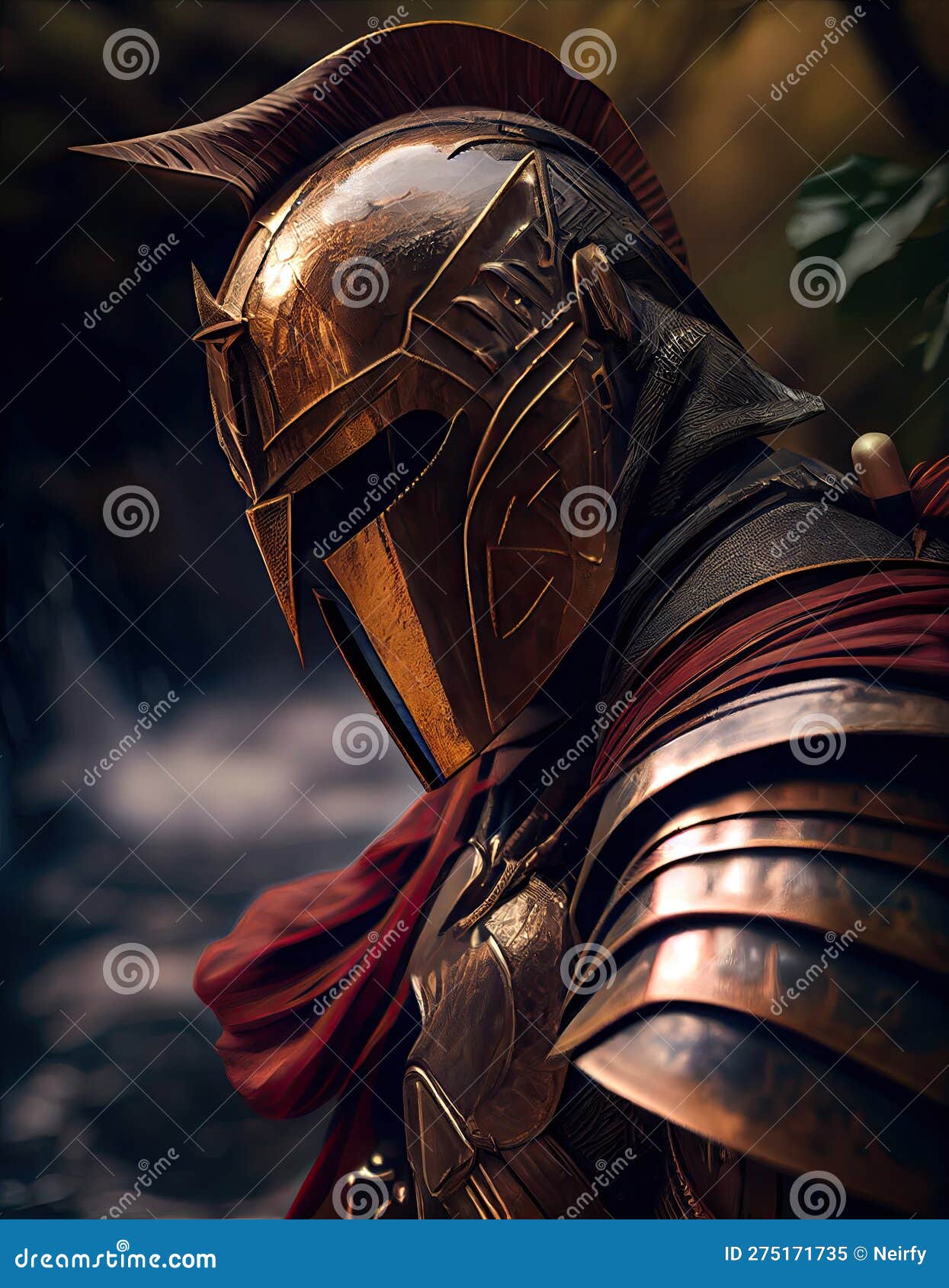 Knight in front of castle stock illustration. Illustration of fantasy ...