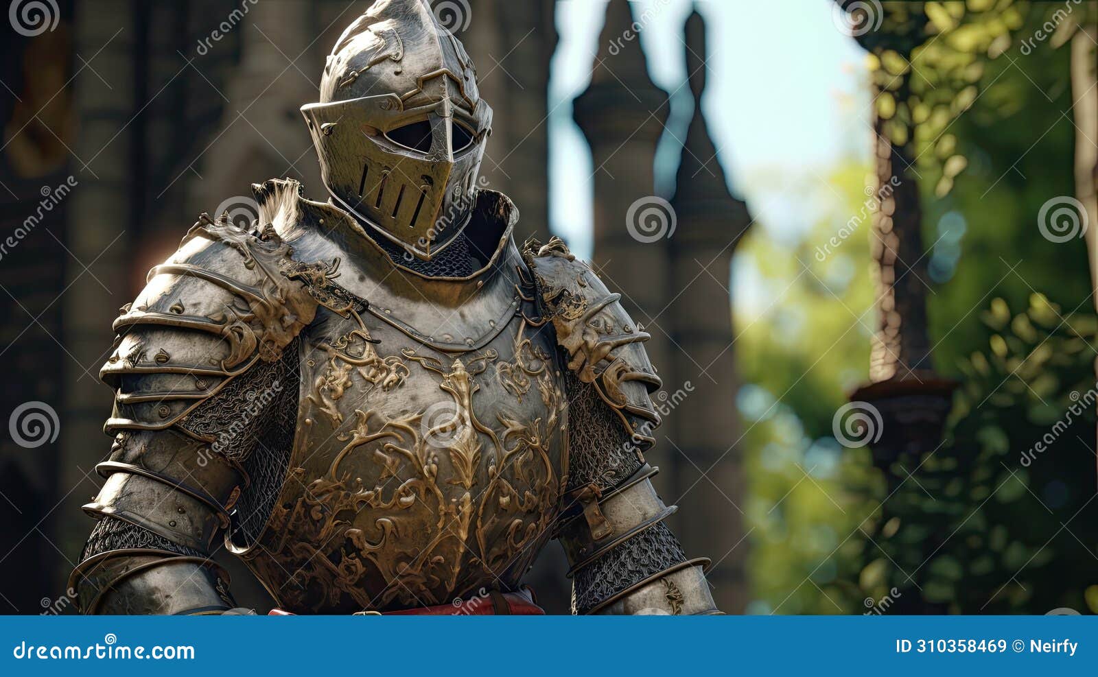 Knight in castle stock image. Image of armour, fantasy - 310358469