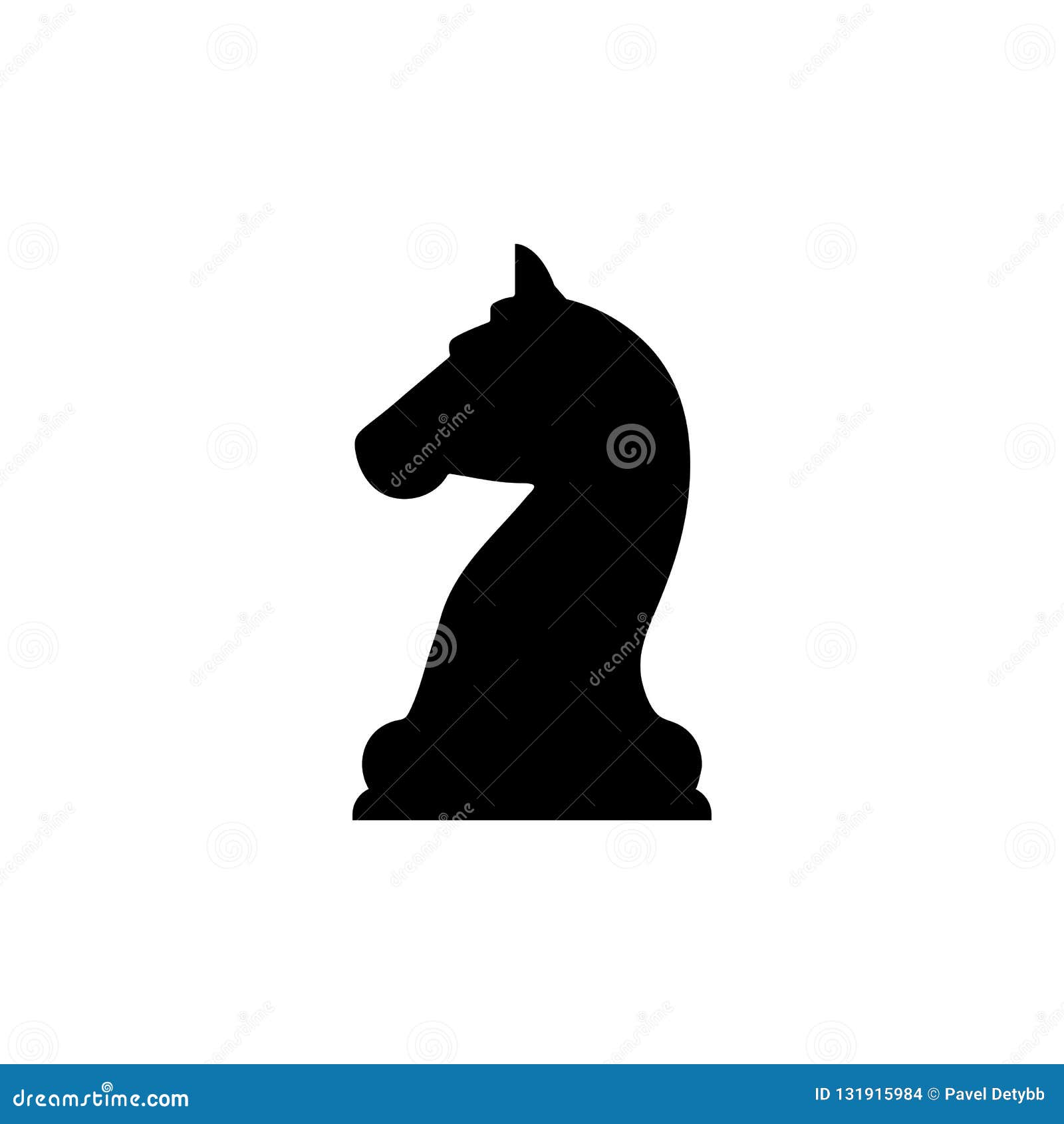 Knight Chess Icon. Vector Illustration, Flat Design Stock Illustration ...