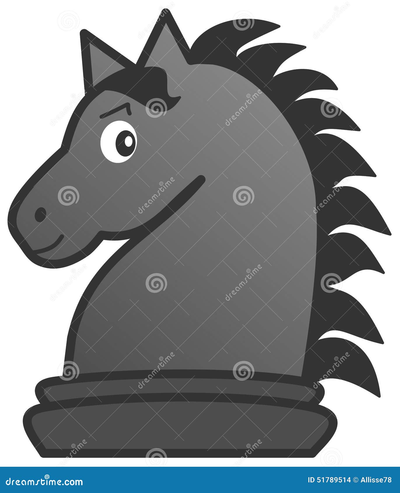 Knight chess piece stock illustration. Illustration of game - 51789514