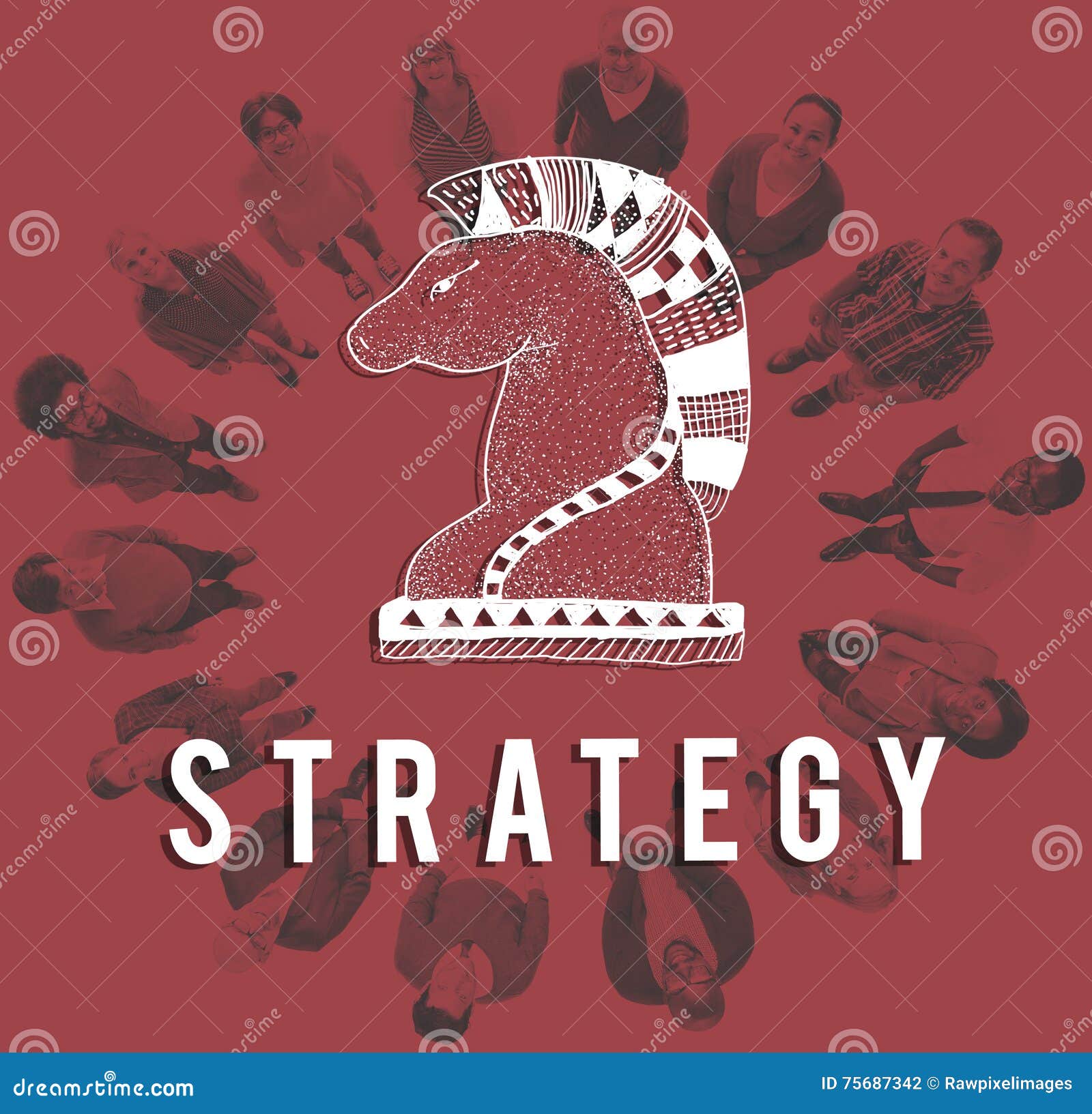 Knight Chess Piece Strategy Graphic Concept Stock Illustration ...