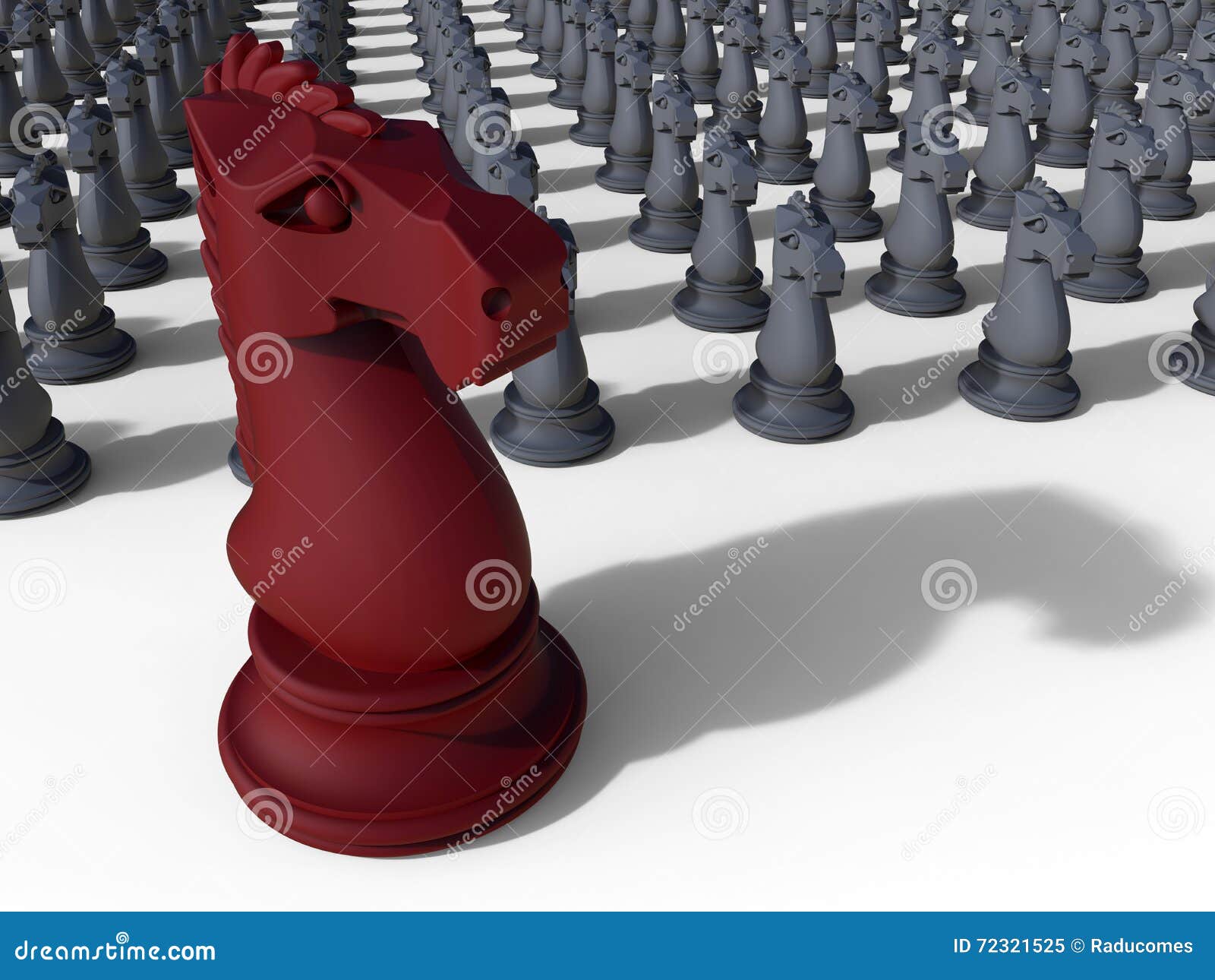 Knight Chess Red Leader Piece Stock Illustration - Illustration of ...